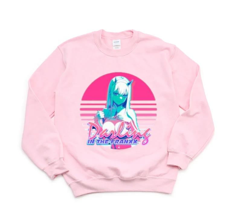 Darling Franxx Synthwave Aesthetic Anime Edit Zero Two Hiro Cute Robot ...