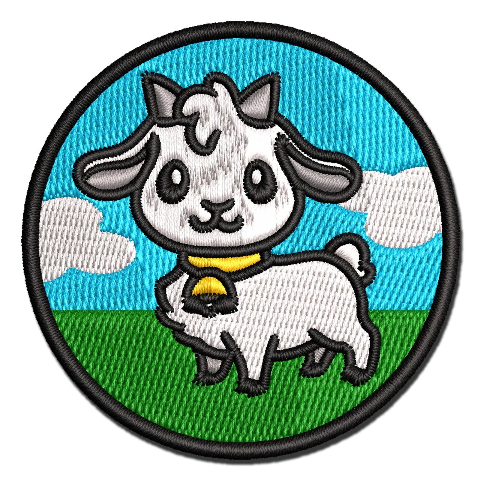 Darling Goat Farm Animal Applique Multi-Color Embroidered Iron-On Patch ...
