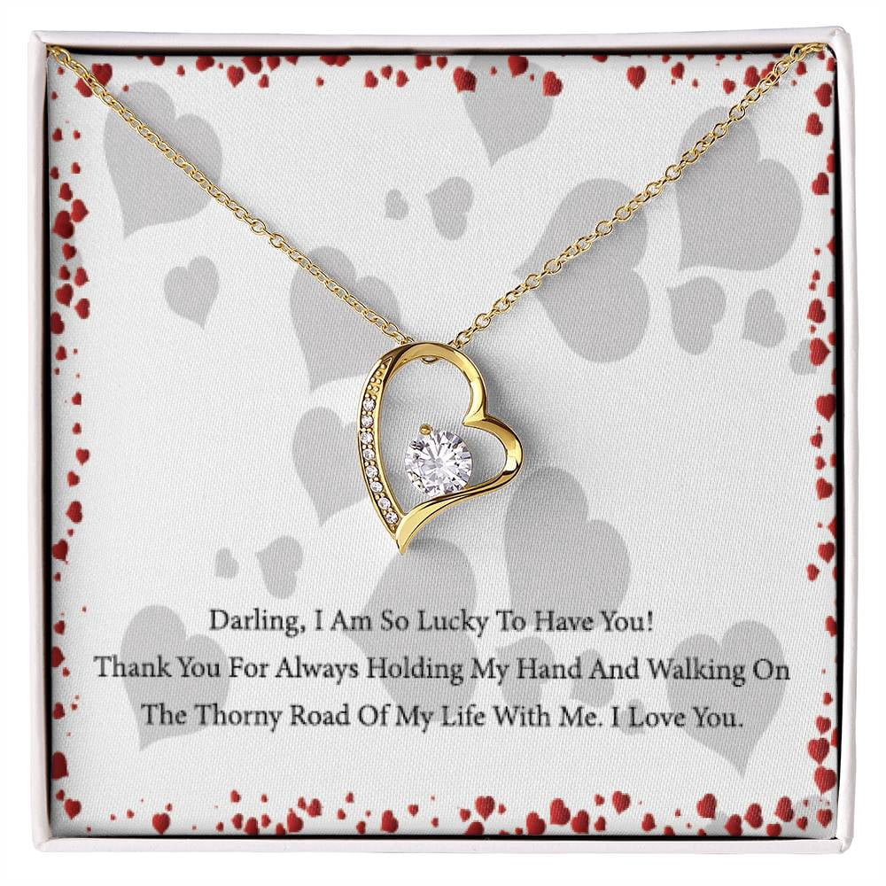 Darling, I Am So Lucky To Have You - Forever Love Necklace - 14k White ...