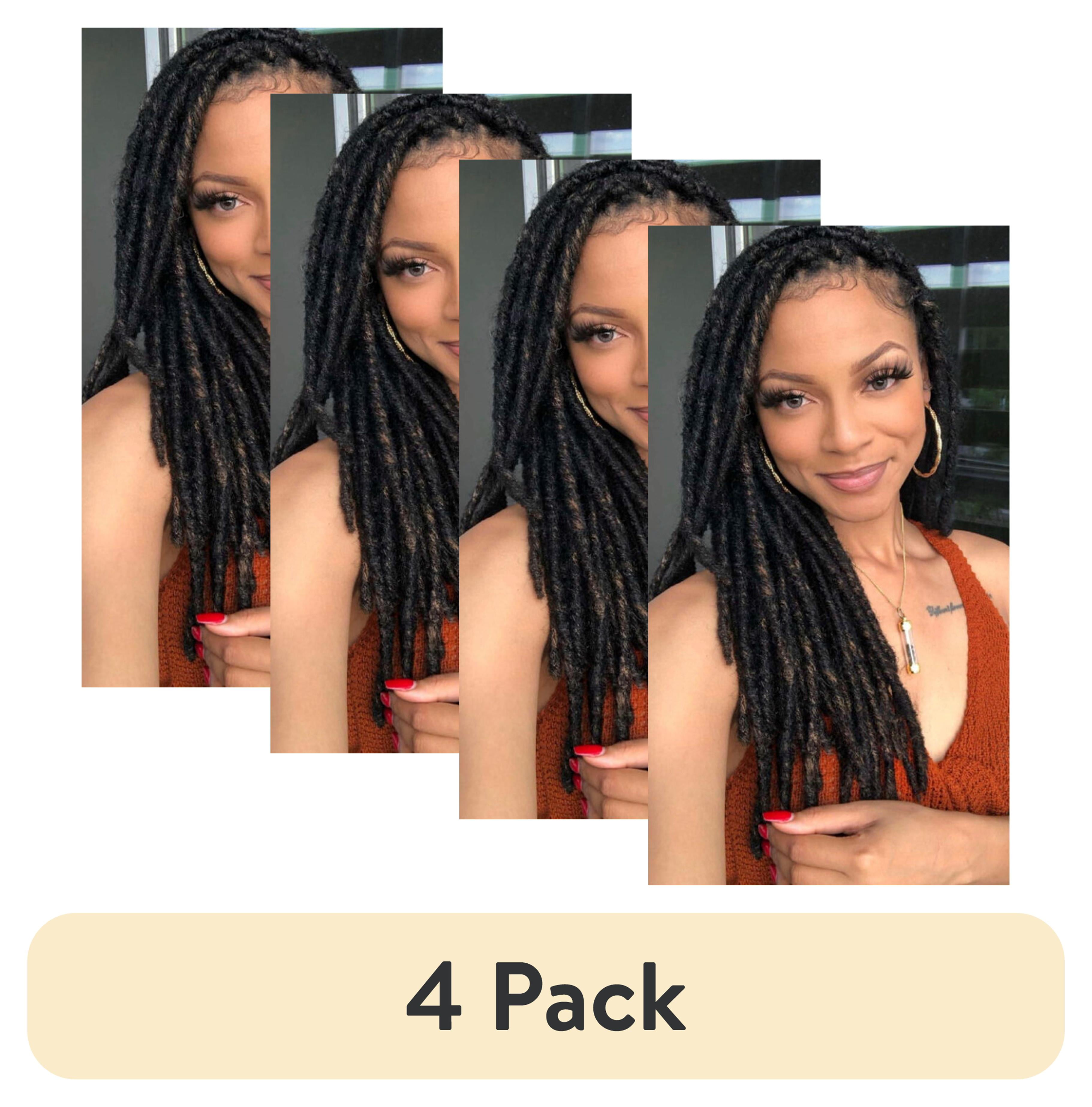 (4 pack) Darling Jozi Locs Crochet Hair 2X Pack, 18 inch, 1/27, Adult ...