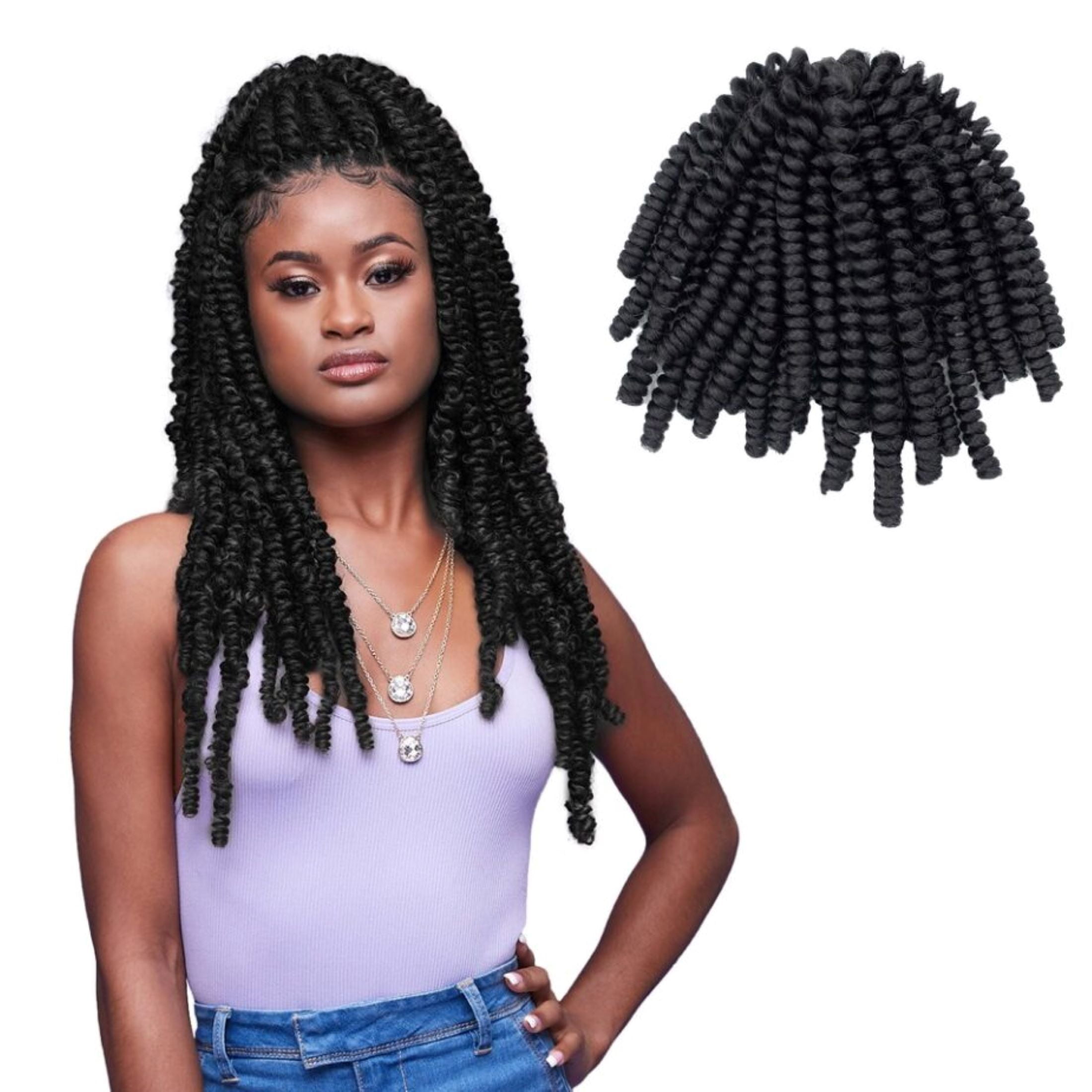 Darling Passion Twist Crochet Hair 2X Pack, 24 inch, #1B, Adult, Women ...