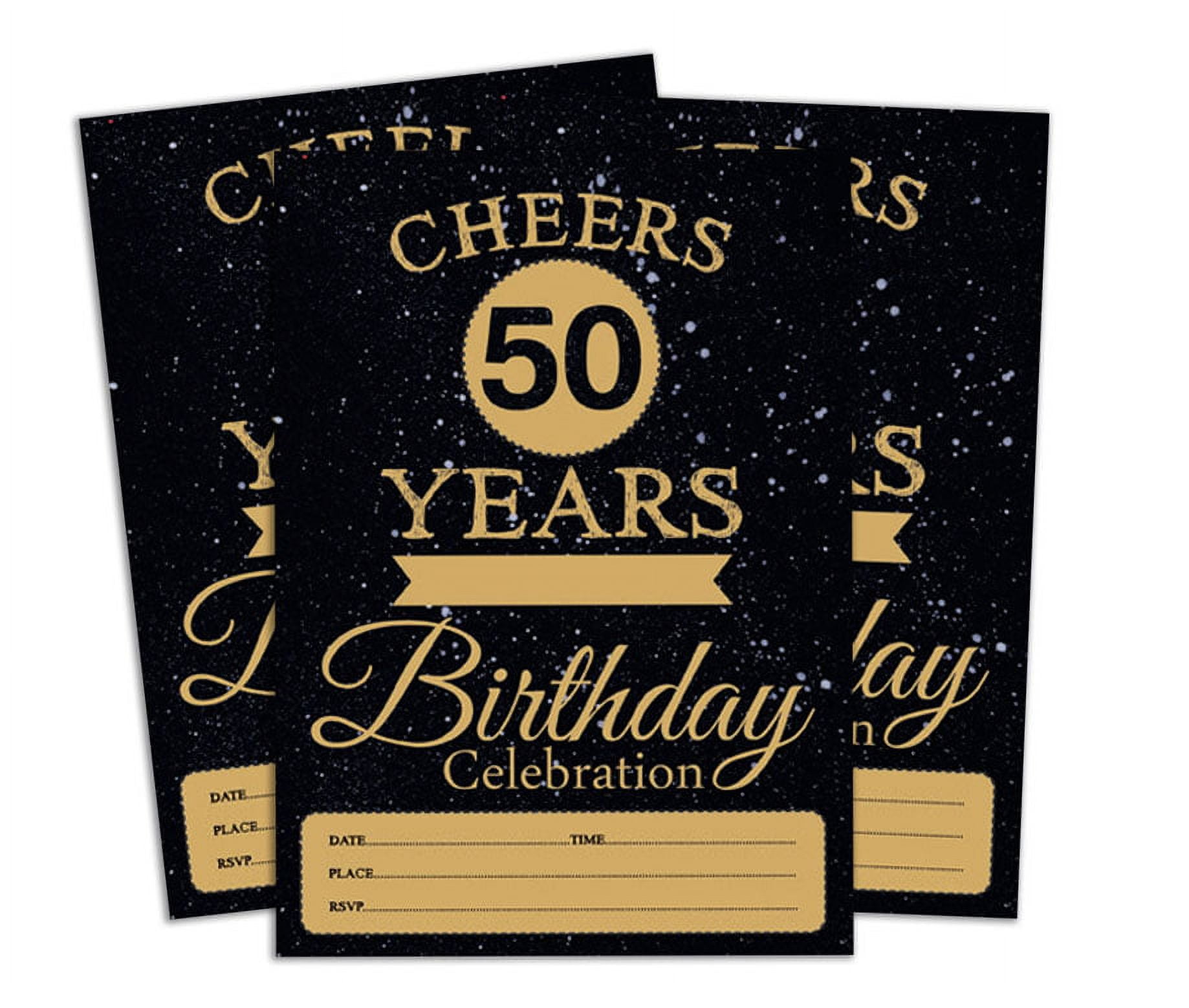 Darling Souvenir Black Birthday Invitation Card 28 Pcs Fill or Write In ...