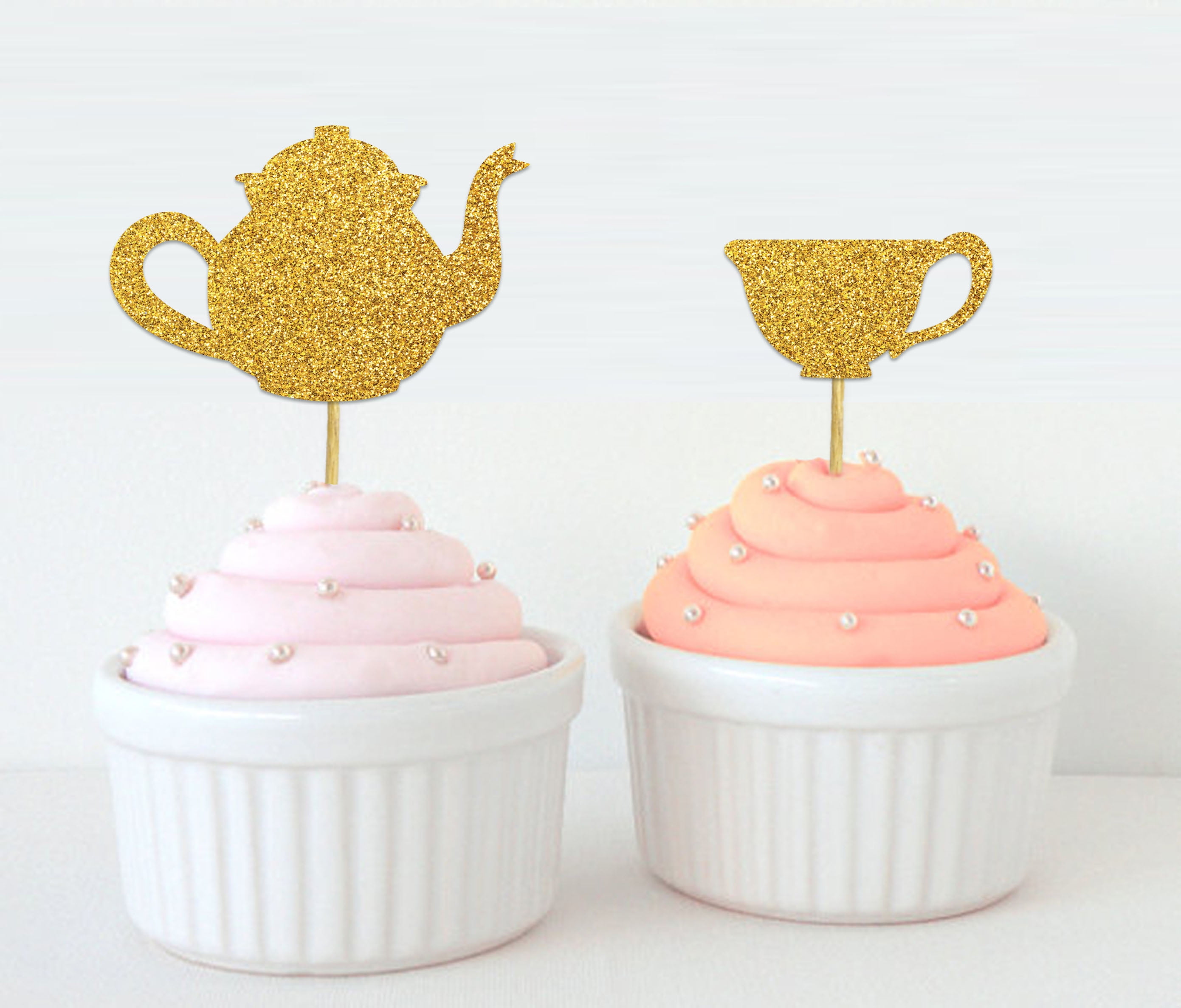 Darling Souvenir, Bridal Shower Tea Party Cupcake Topper, Birthday ...