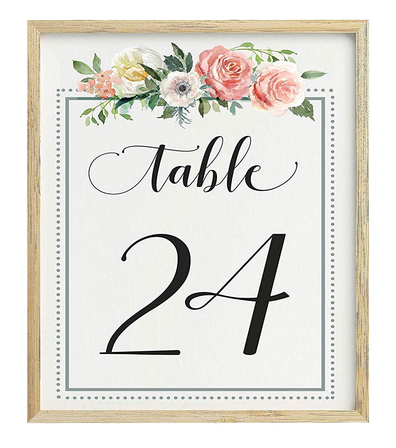 Darling Souvenir Calligraphy 1-30 Floral Table Numbers Wedding ...