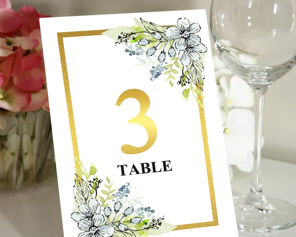 Darling Souvenir DIY Table Numbers Floral Frame Corner Wedding ...