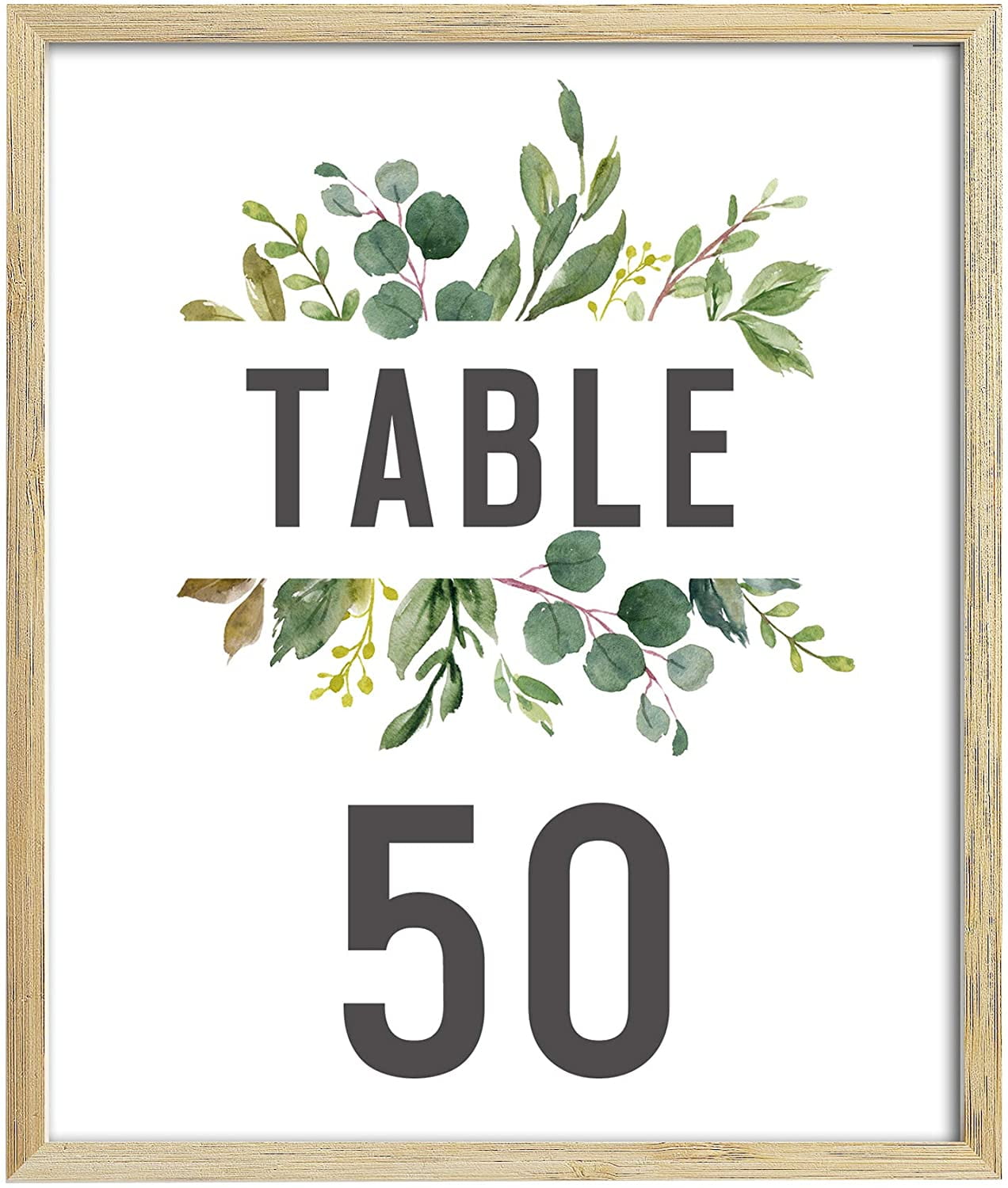 Darling Souvenir Decorative Rustic Leaf Table Numbers Calligraphy ...