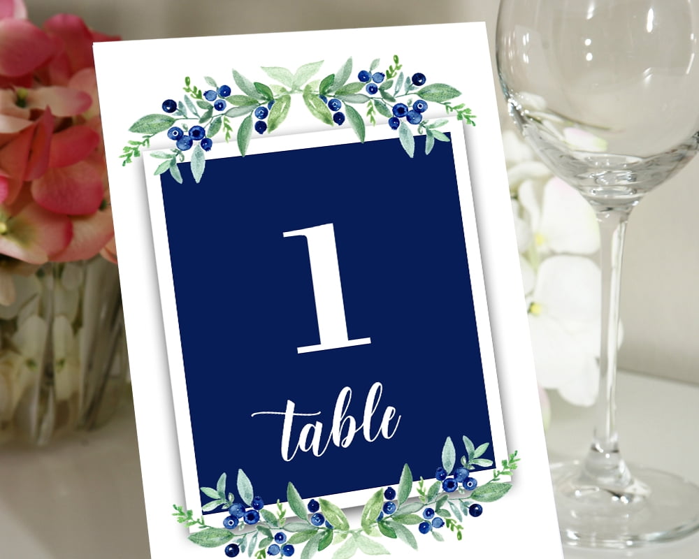 Darling Souvenir Elegent Table Numbers Floral Wreath Table Top Cards ...