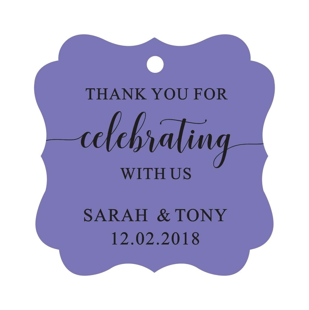 Darling Souvenir Fancy Frame Custom Paper Tags Thank You For ...