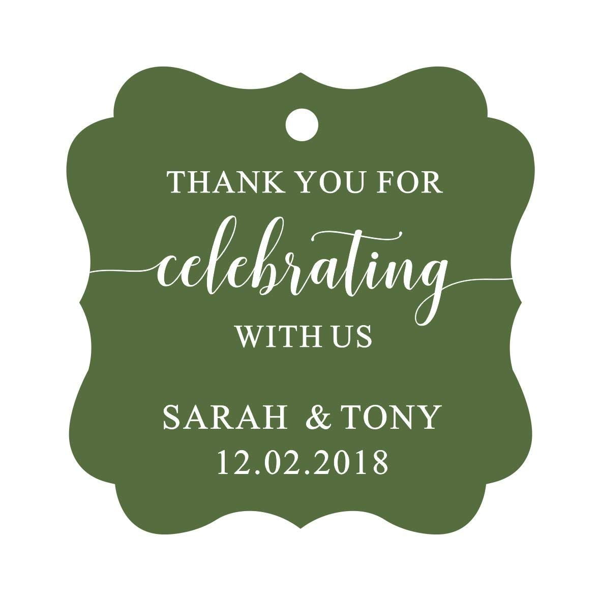 Darling Souvenir Fancy Frame Custom Paper Tags Thank You For ...