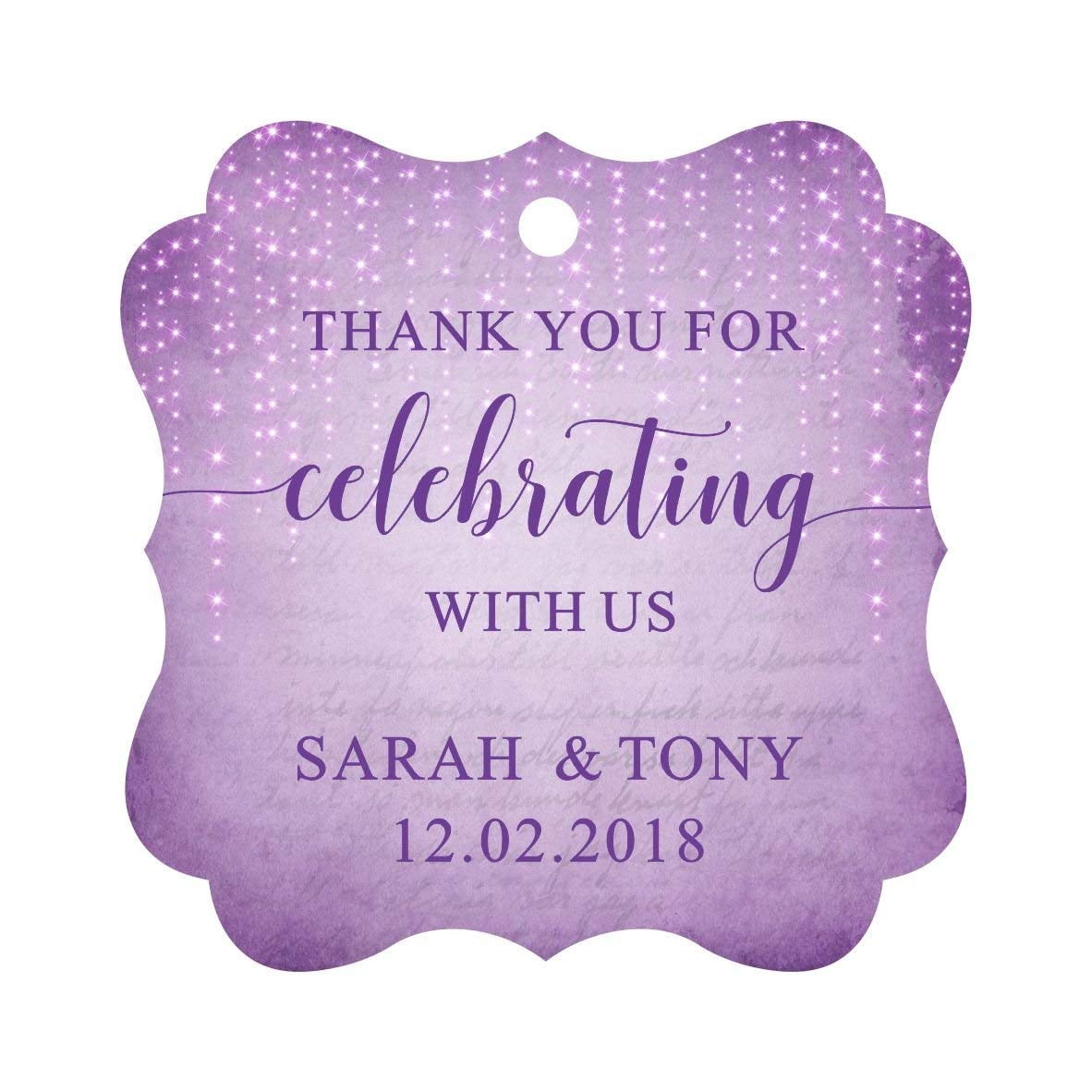 Darling Souvenir Fancy Frame Custom Paper Tags Thank You For ...