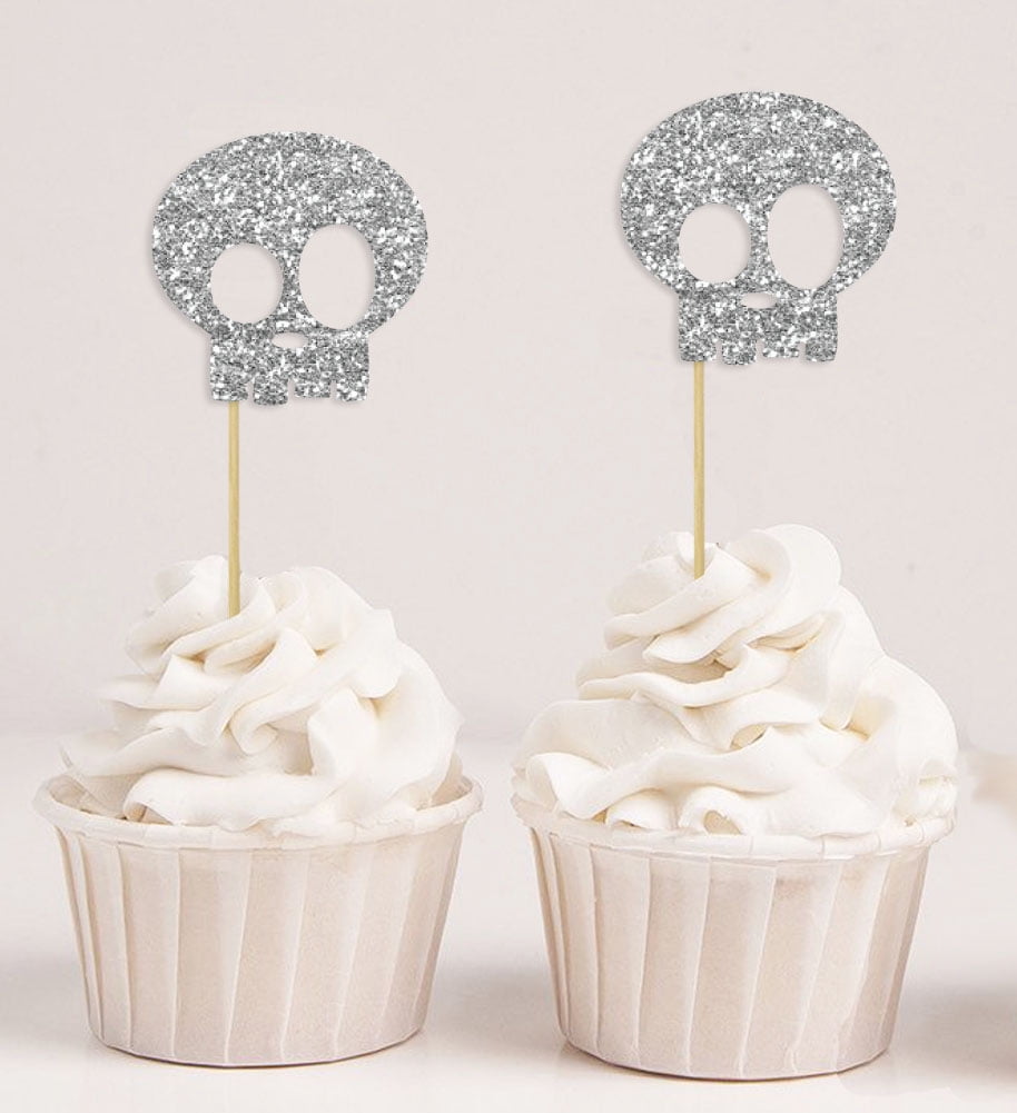 Darling Souvenir, Halloween Skull Cupcake Topper, Party Dessert ...