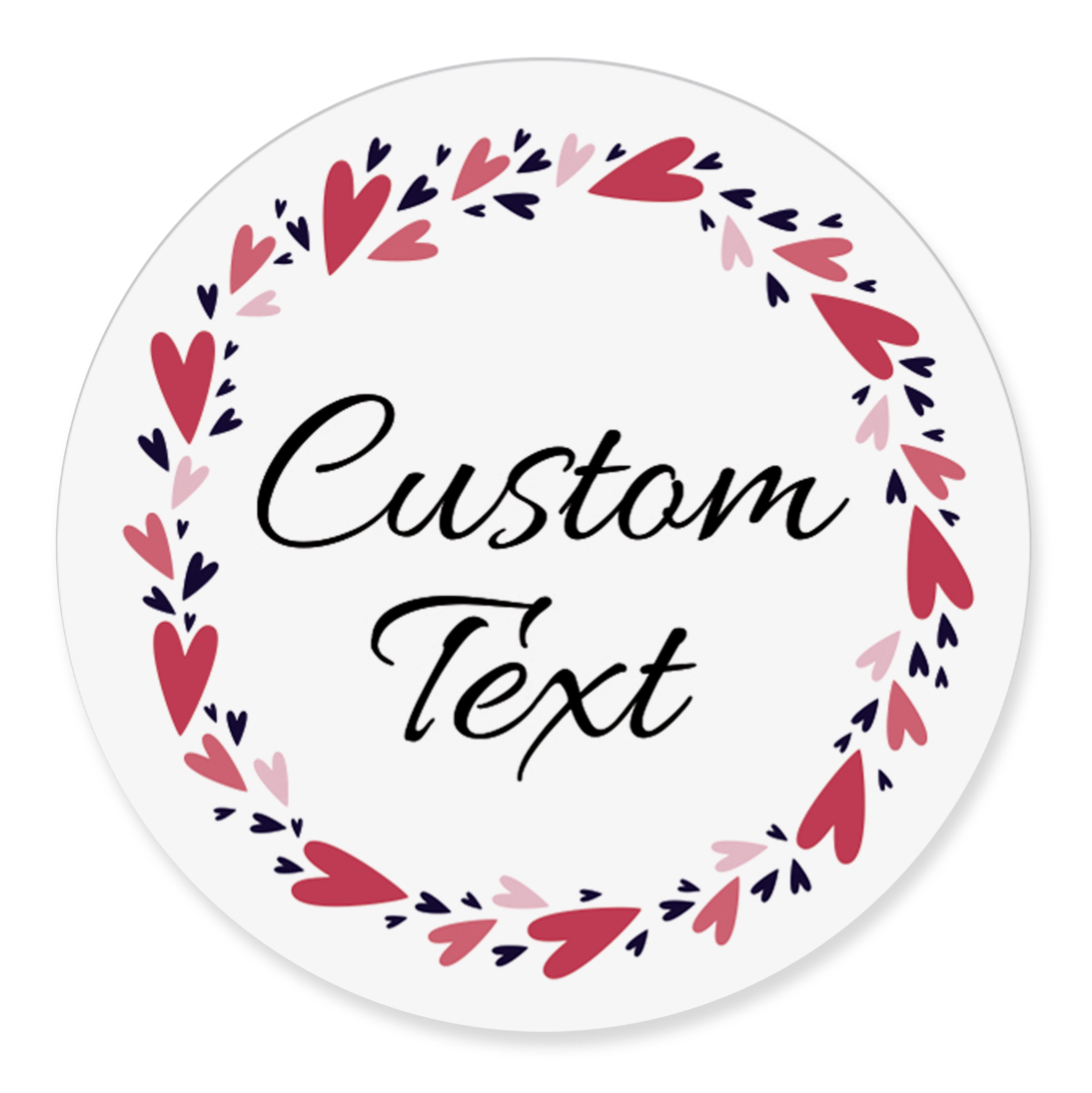 Darling Souvenir MADE WITH LOVE Heart Wreath - 2" CustomStickersPremium ...