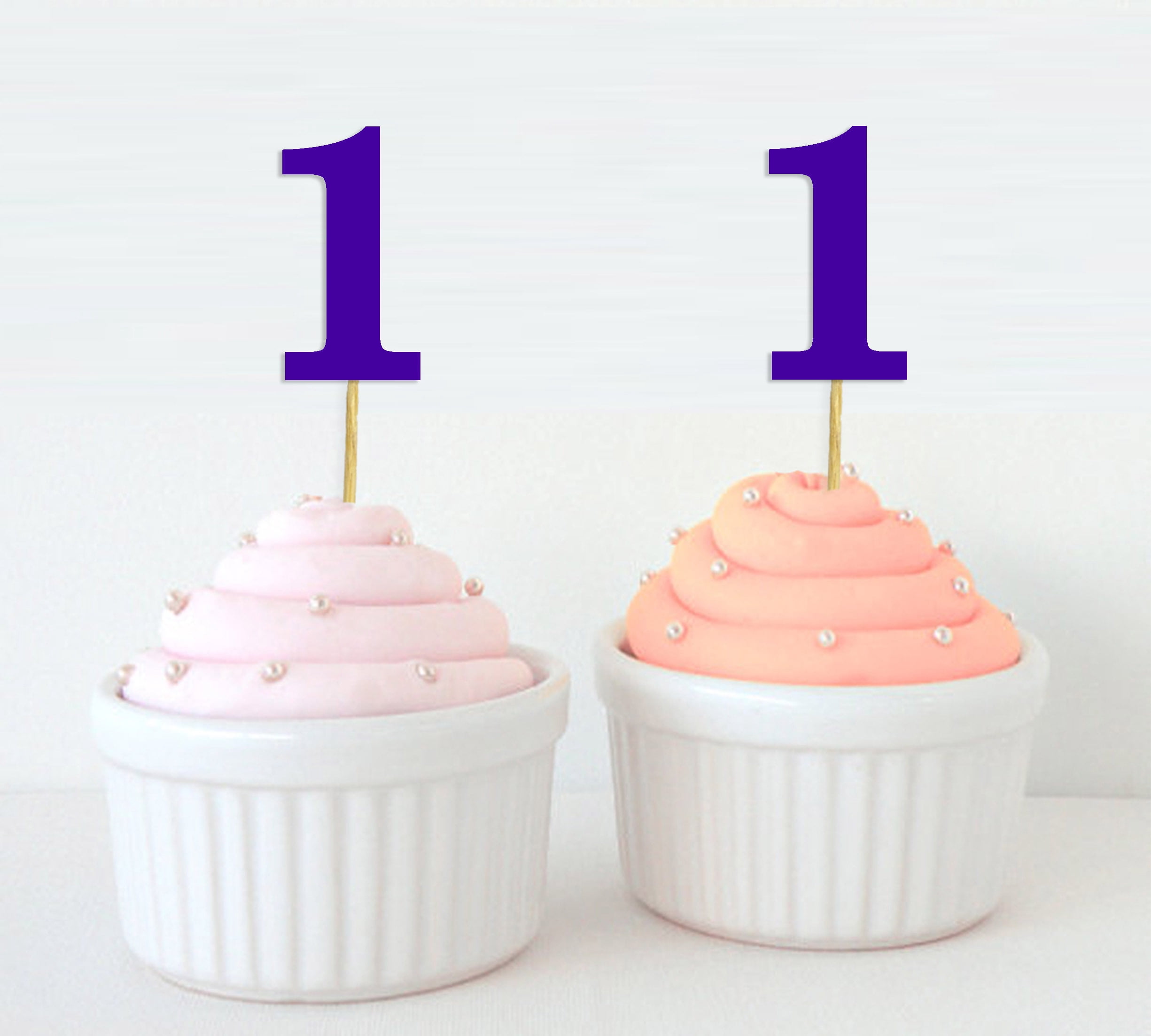 Darling Souvenir, One First Birthday Number Cupcake Toppers, Birthday ...