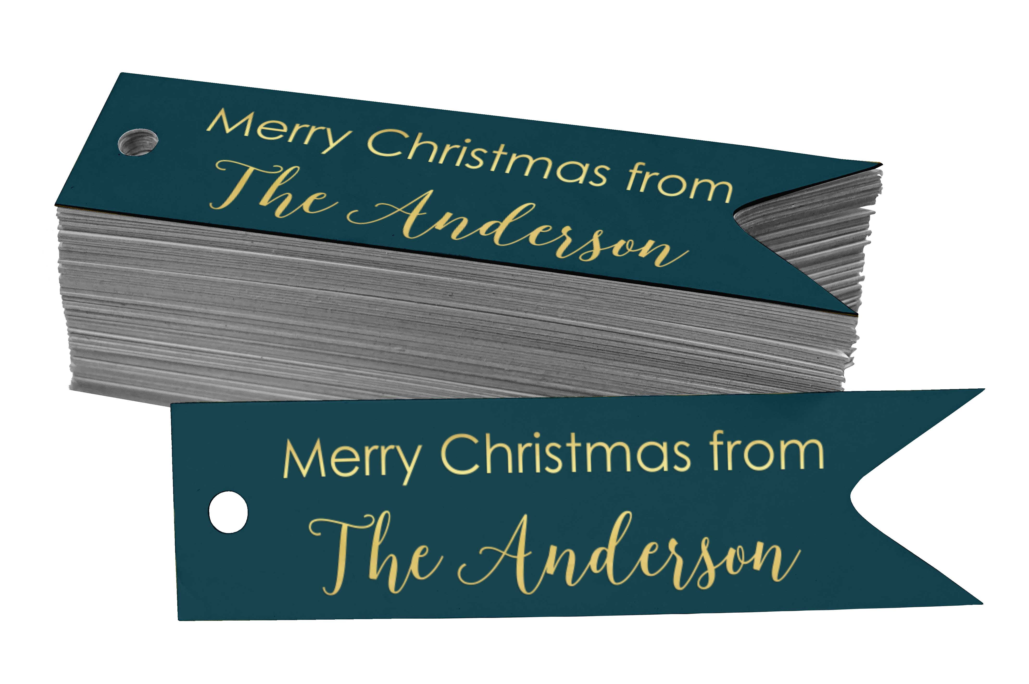 Darling Souvenir Pack Of 100 Merry Christmas Family Name Tag Party ...