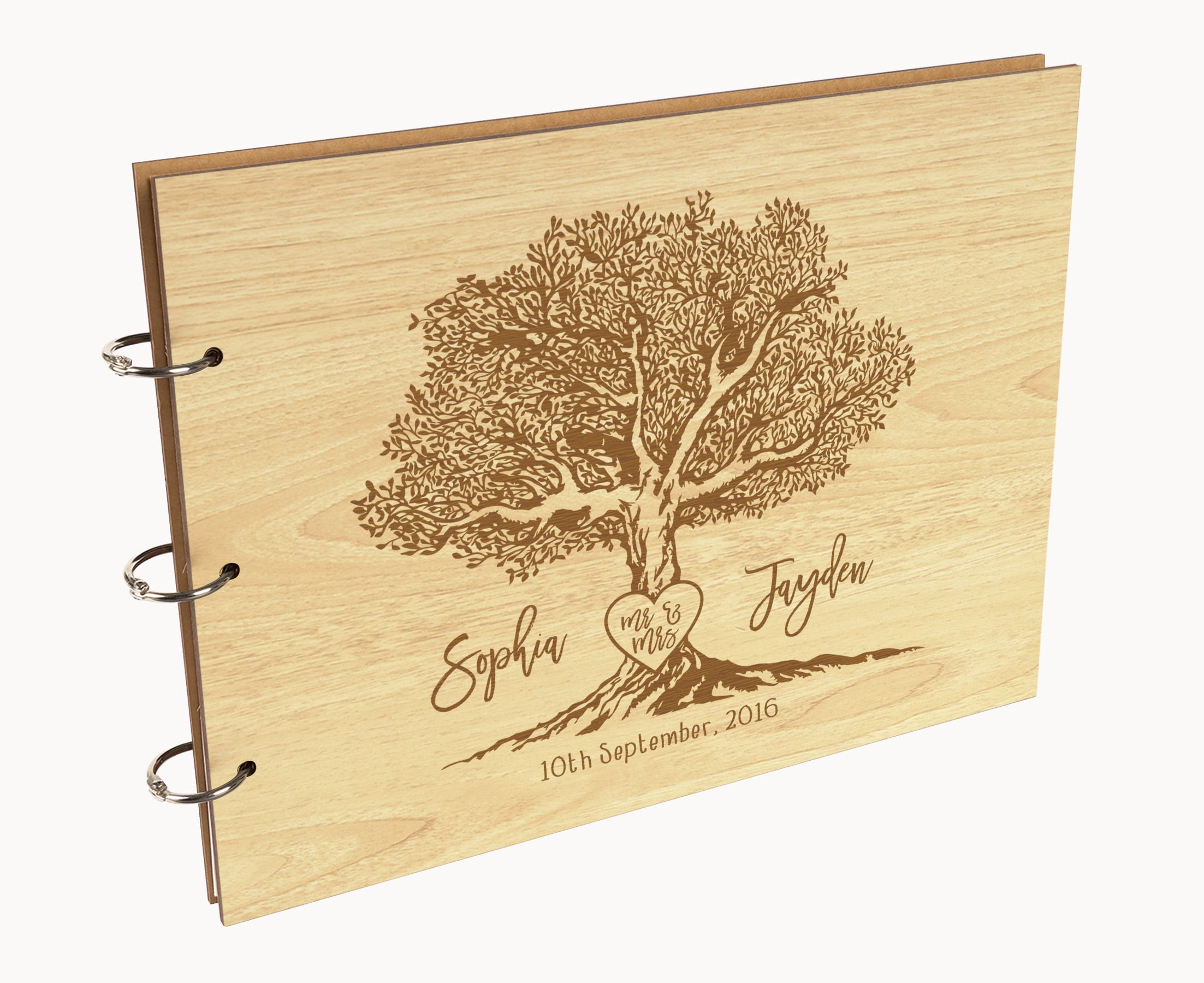 Darling Souvenir Personalized Engraved Laser Cut Wedding Guest Book ...