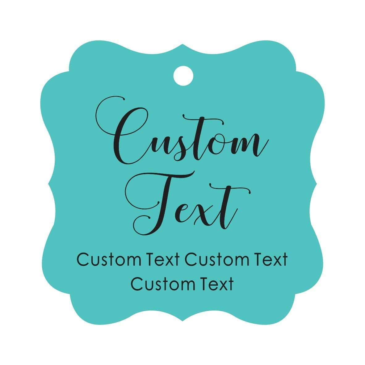 Darling Souvenir Personalized Paper Hang Tags Custom Text Wedding Party ...