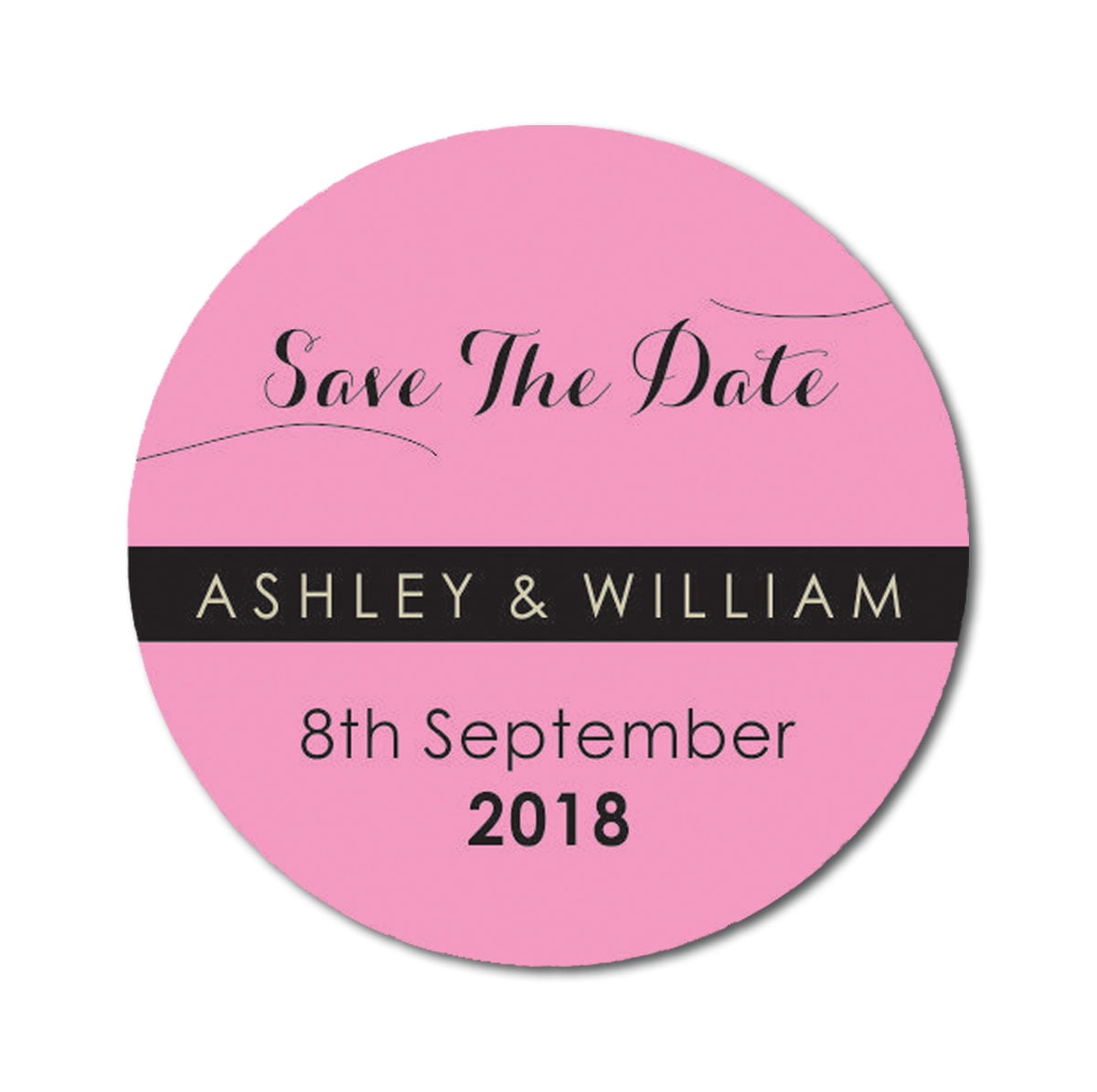 Darling Souvenir Round 45 Pcs Custom Save The Date Stickers ...