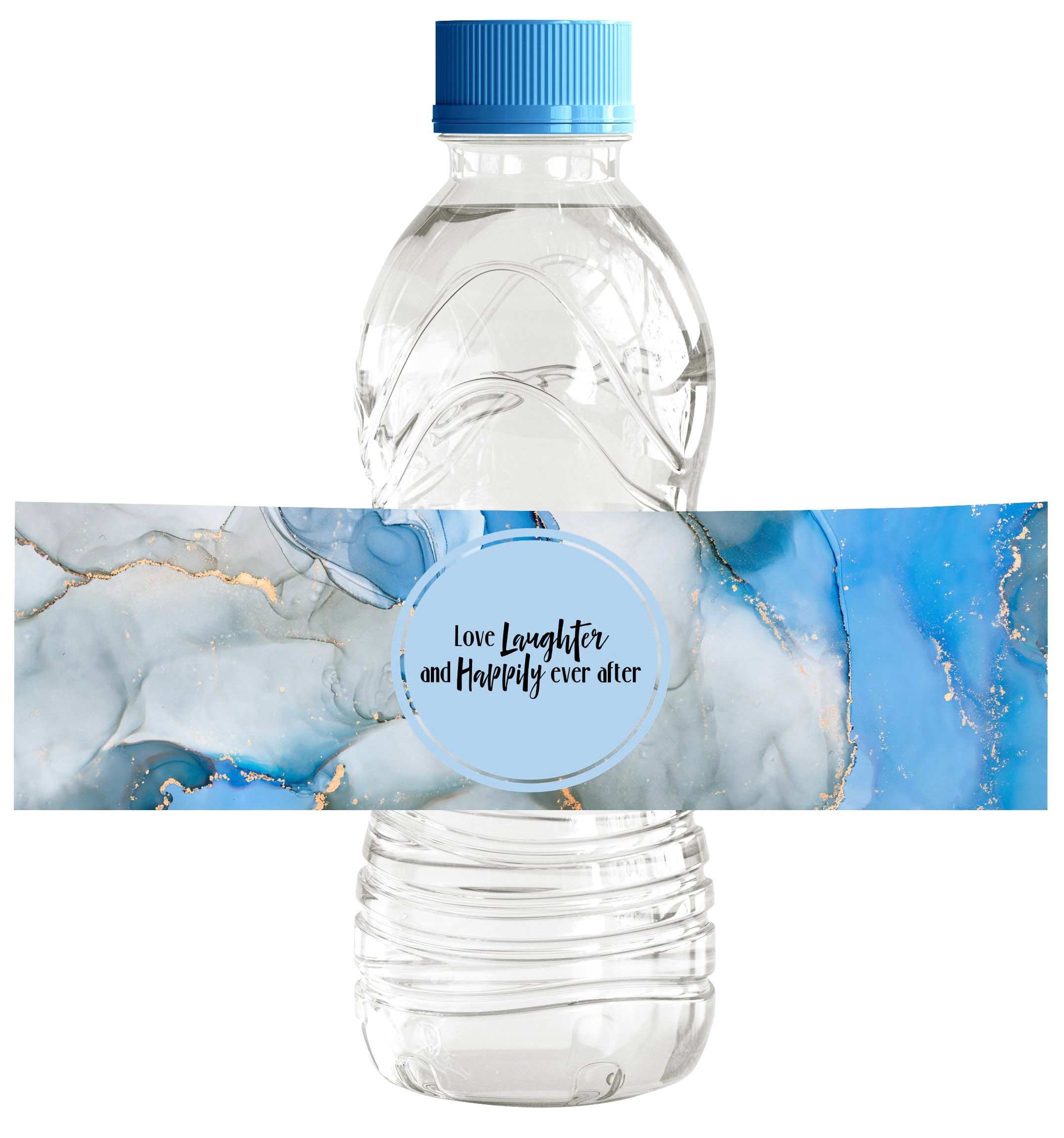 Darling Souvenir WaterBottleLabels Marble Texture Easy To Use Party ...