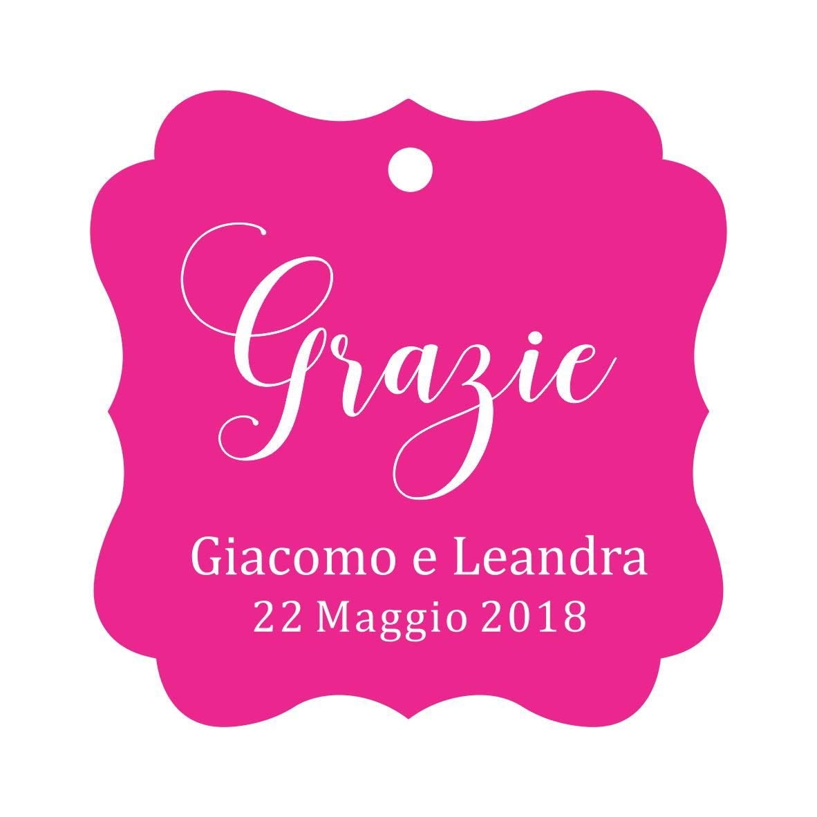 Darling Souvenir Wedding Favor Tag Grazie Wedding Thank You Gift Custom ...