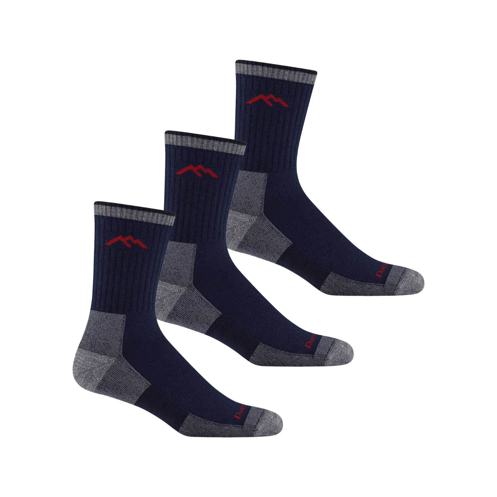 Darn Tough Hiker Coolmax Micro Crew Midweight with Cushion, Navy, Large ...