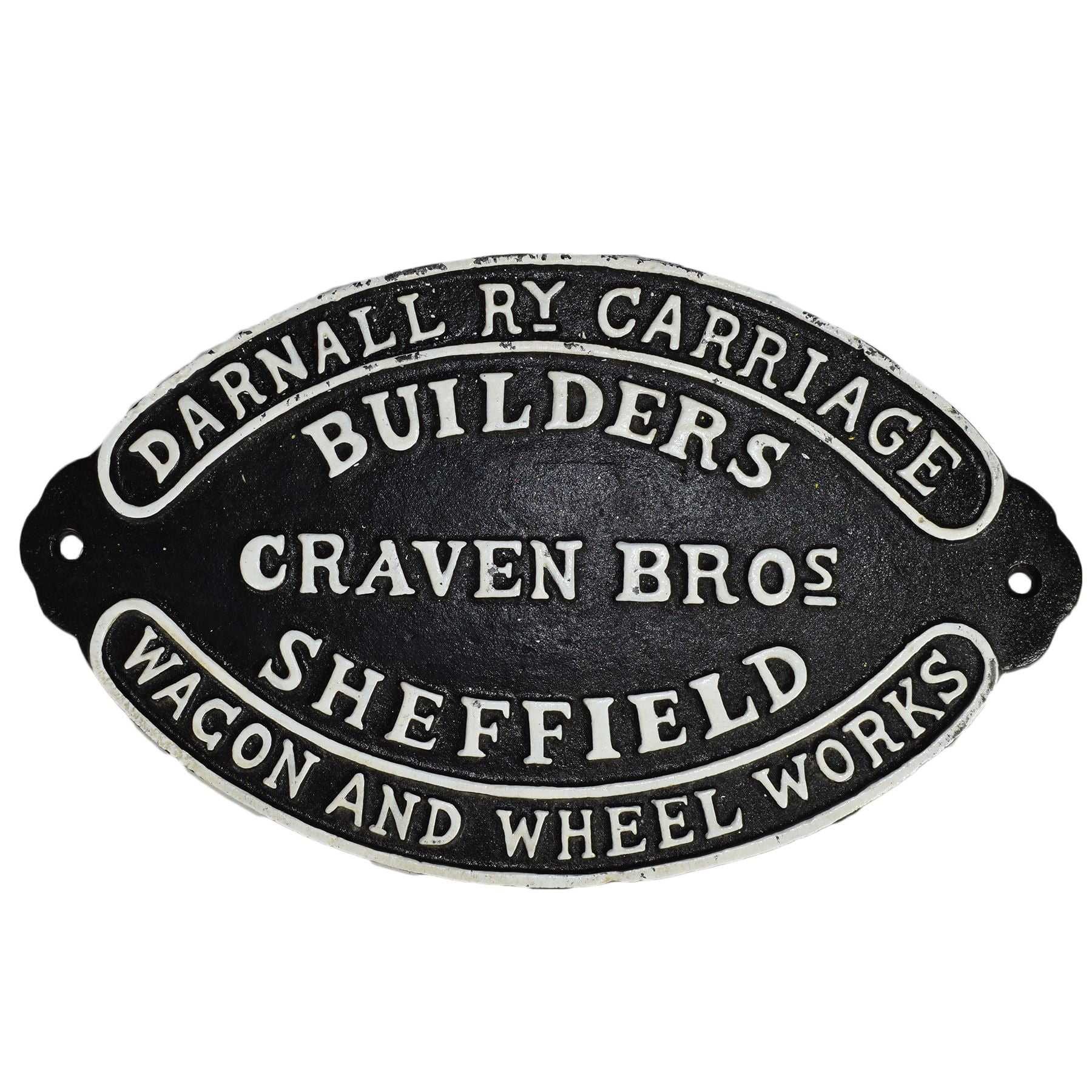 Darnall Coach Carriage Cast Iron Sign Plaque Wall Fence Gate Wagon ...