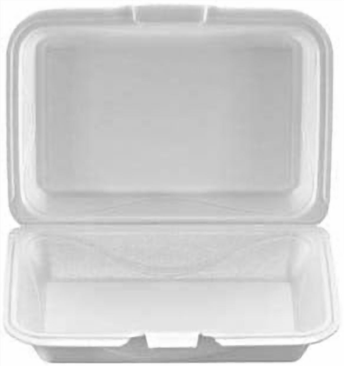 Darnel M-205 White Hoagie 1 Compartment Food Container,9.25 x 6.75 x 2. ...
