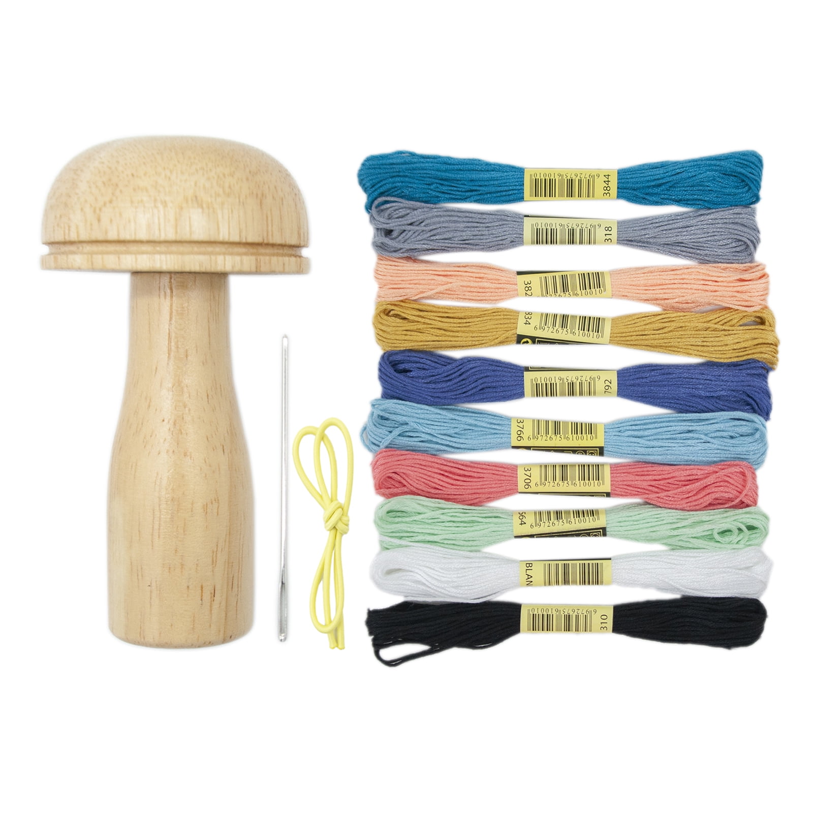 Darning Mushroom Wooden Sewing Tool Wood Darner Kit for Darning Needle ...
