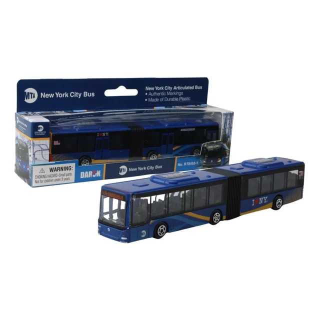 Daron MTA M34 CrossTown New York City Articulated Bus Small 6 inch Long ...
