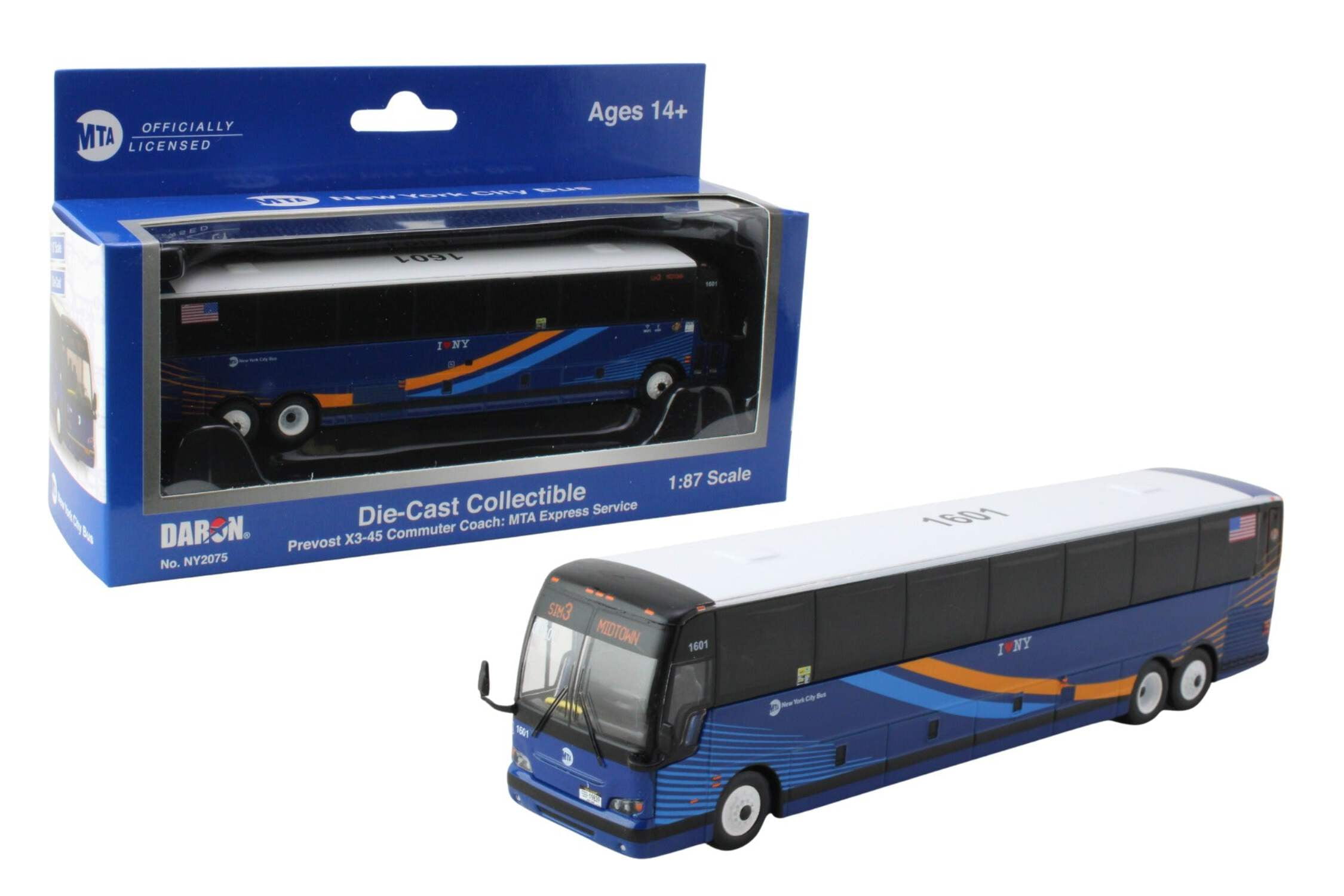 Daron Prevost X3-45 Commuter Coach: MTA Express Service Bus, with Die ...