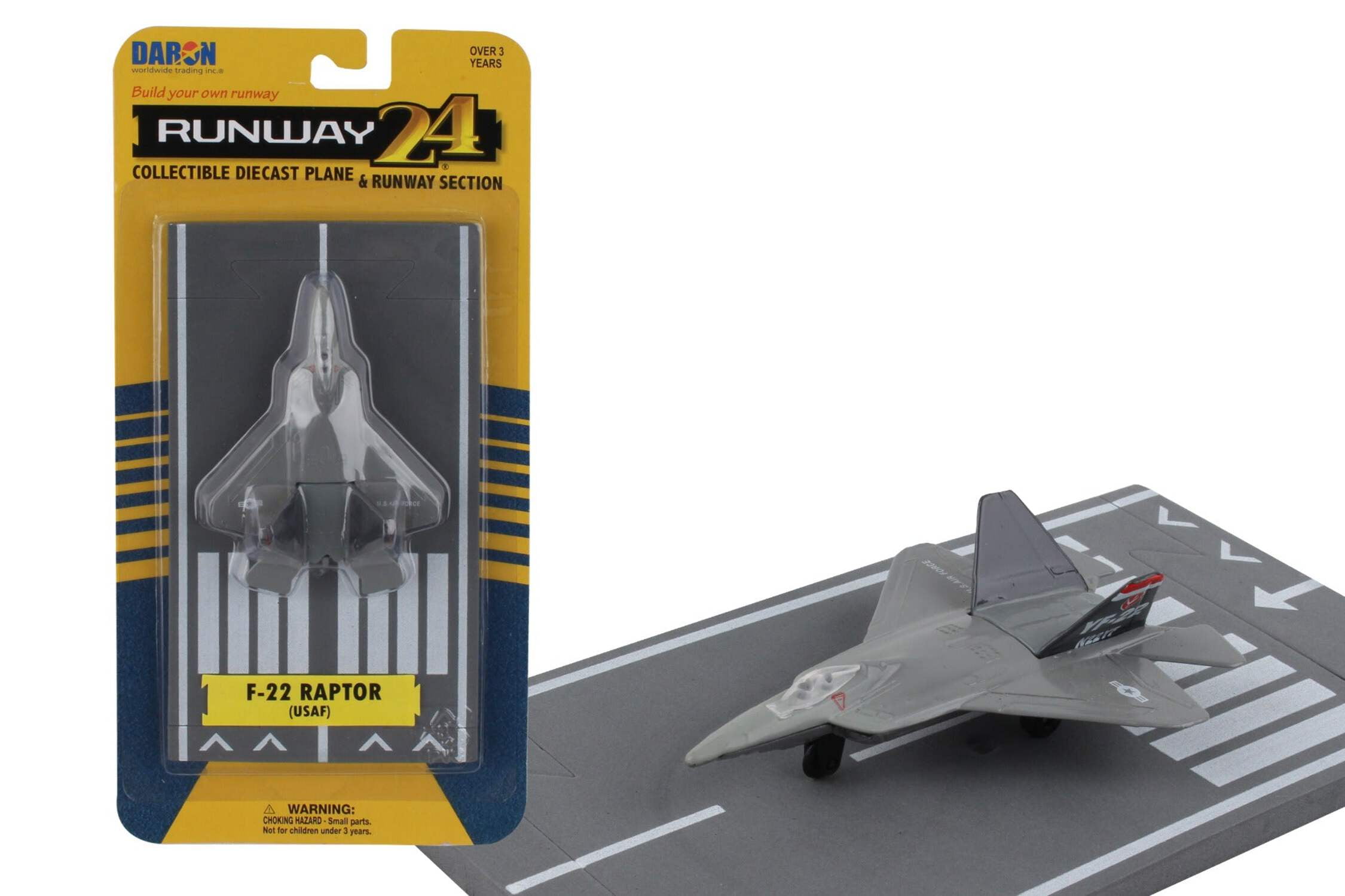 Runway24 Lockheed Martin F-22 Raptor Model Airplane, Air Force Stealth ...