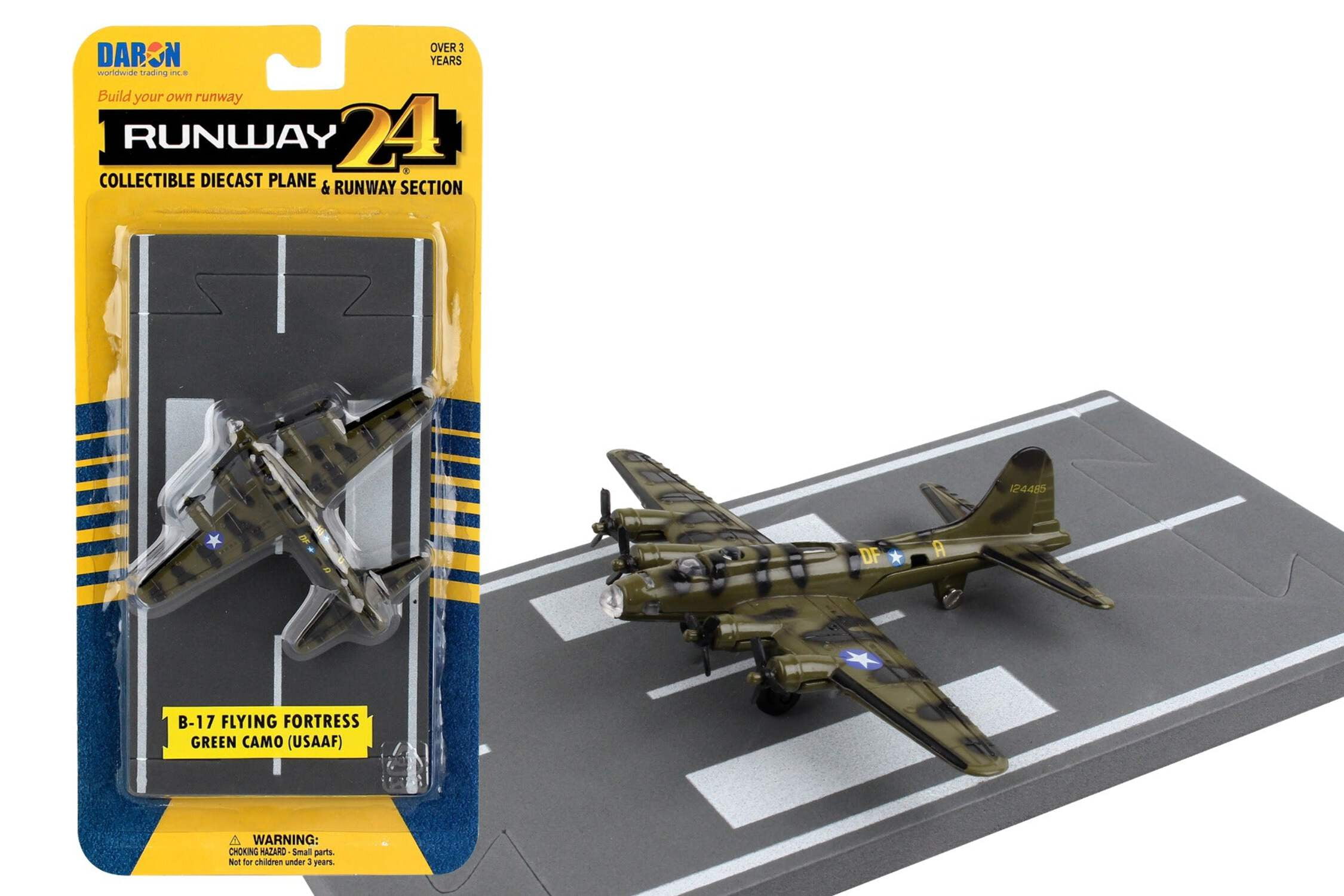 Boeing B-17 Flying Fortress Bomber Aircraft Olive Green Camouflage with ...
