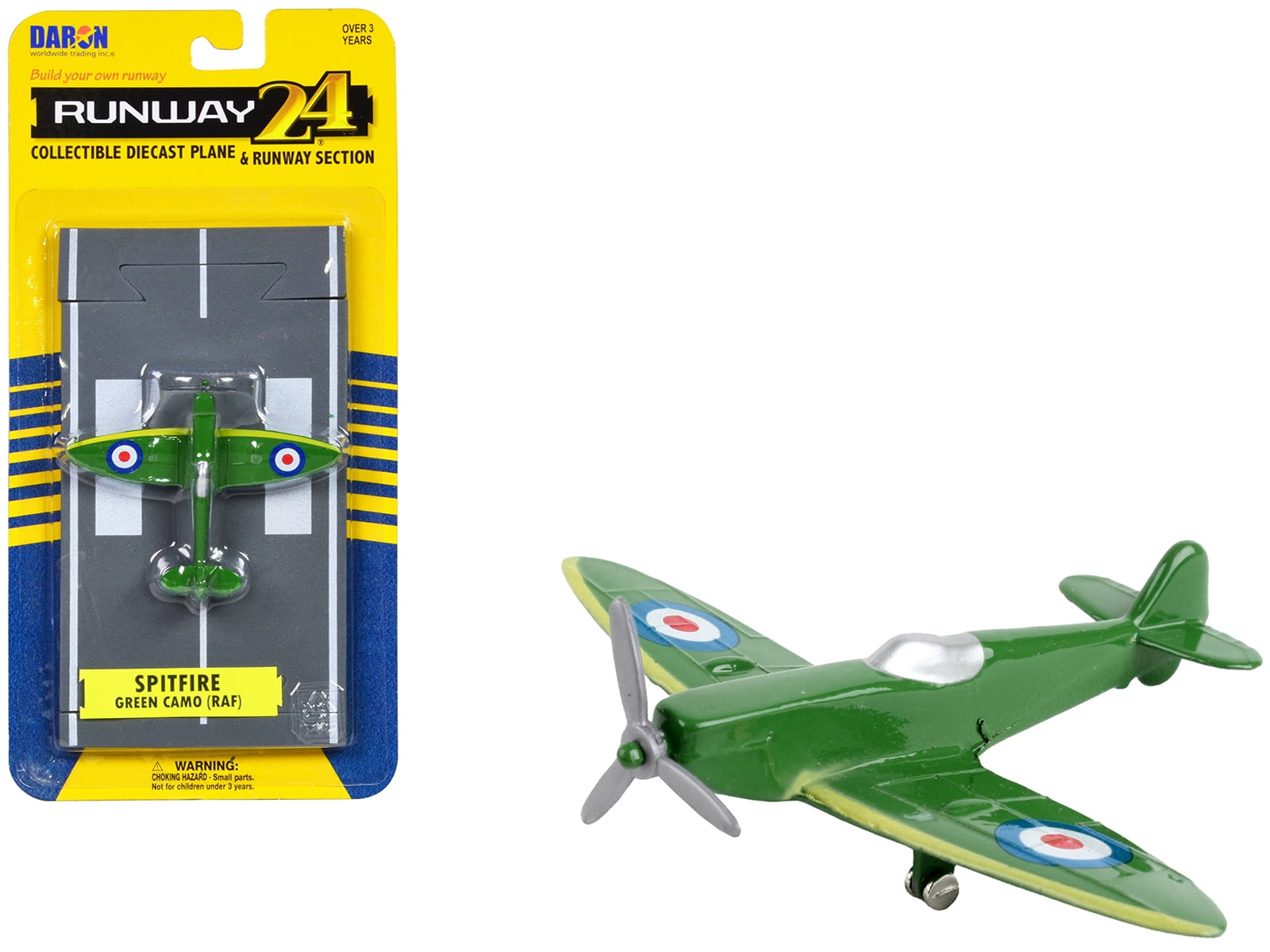 Runway24 Realistic Supermarine Spitfire Fighter Aircraft, Green Royal ...