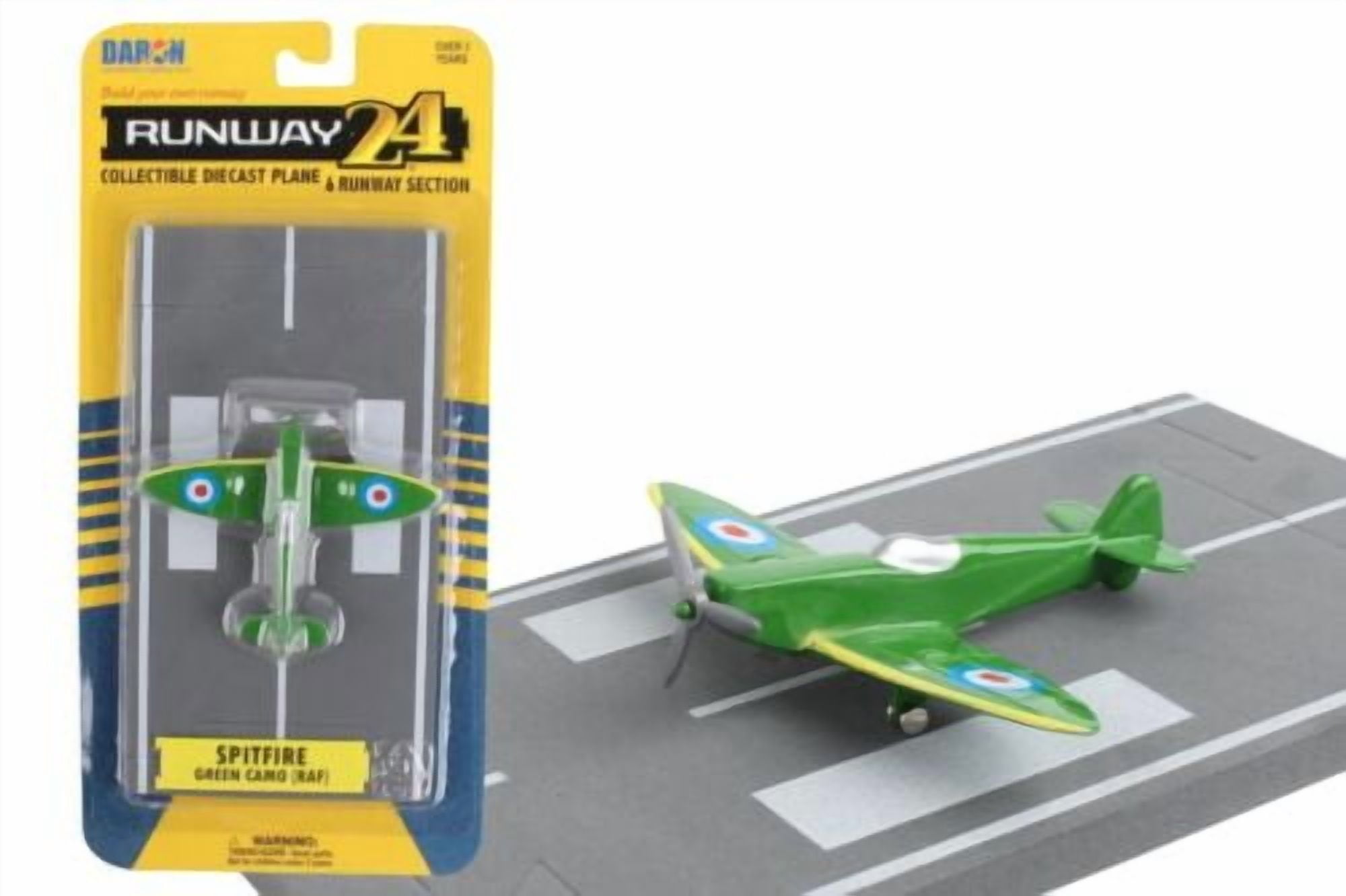 Runway24 Realistic Supermarine Spitfire Fighter Aircraft, Green Royal ...