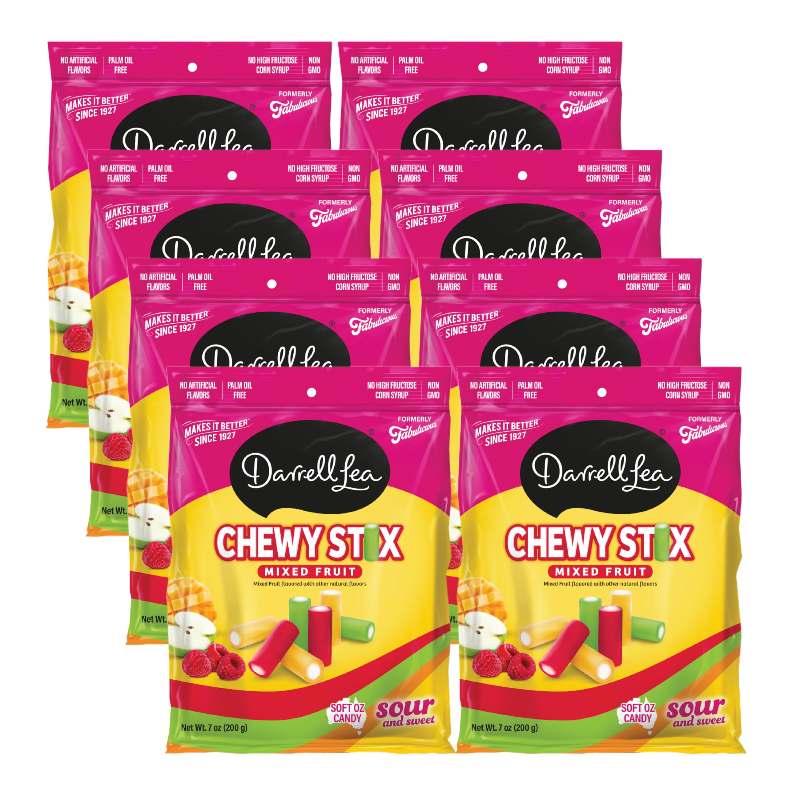 Darrell Lea Fabulicious Sour BCF26 Candy Stix, Soft and Tangy, No ...