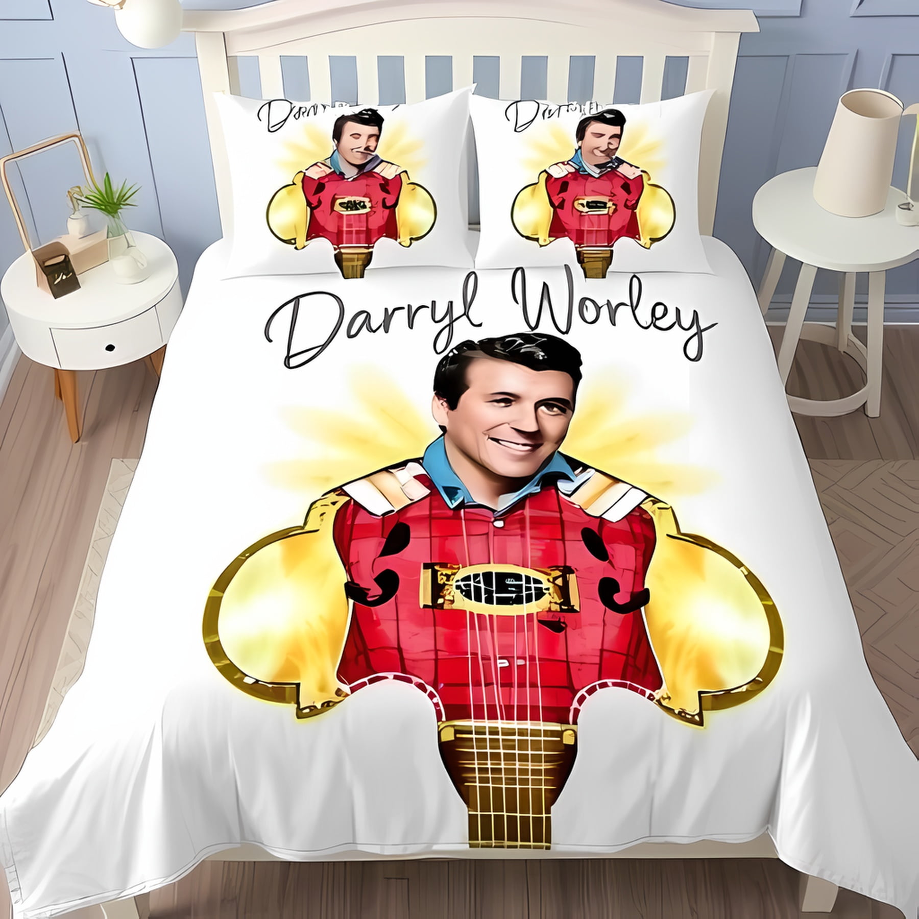 Darry Worley 3-Piece Duvet Cover & Pillowcase Set - Vibrant Cartoon ...