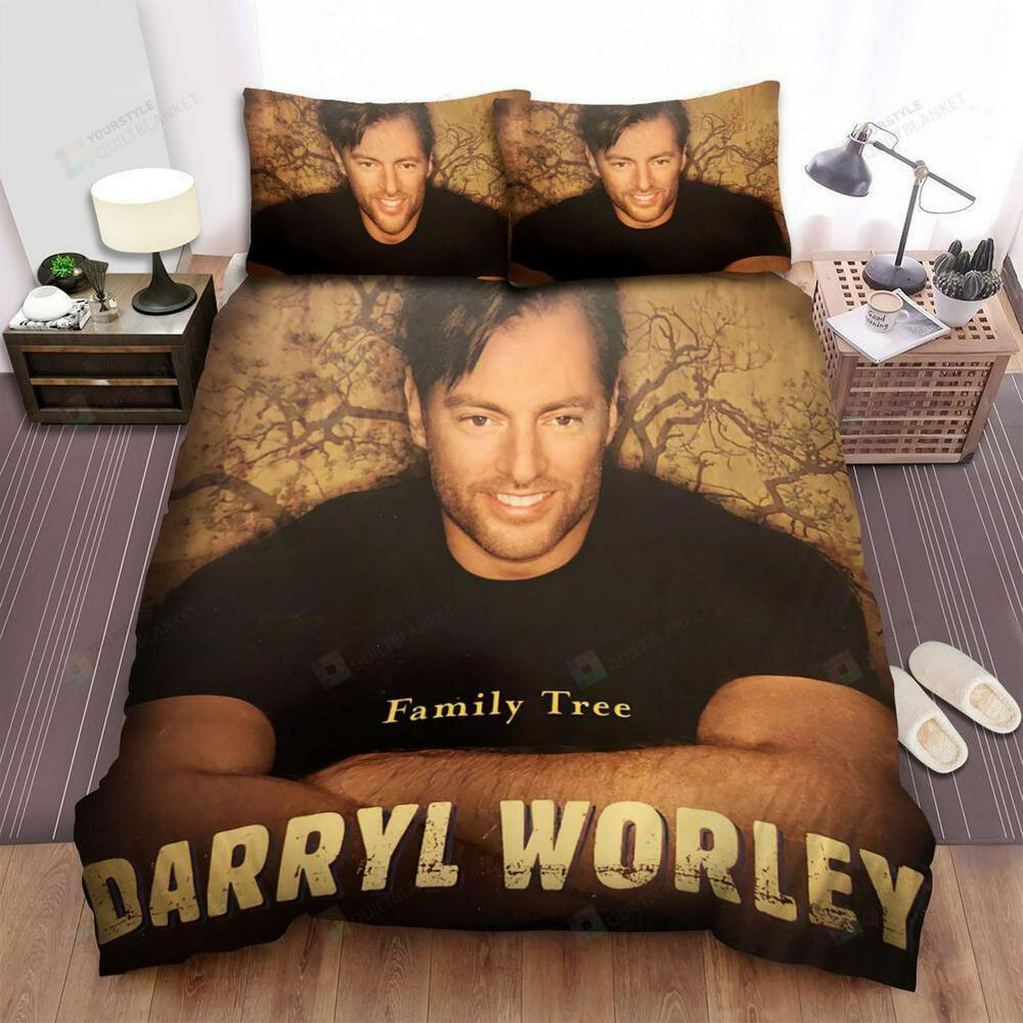 Darryl Worley Family Tree Music Quilt Duvet Cover Set Bedclothes Double ...