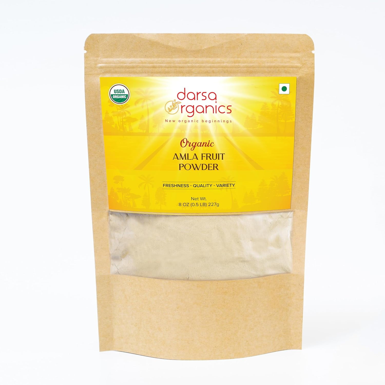 Darsa Organics Amla Fruit Powder | 8 oz Pouch | Indian Gooseberry ...