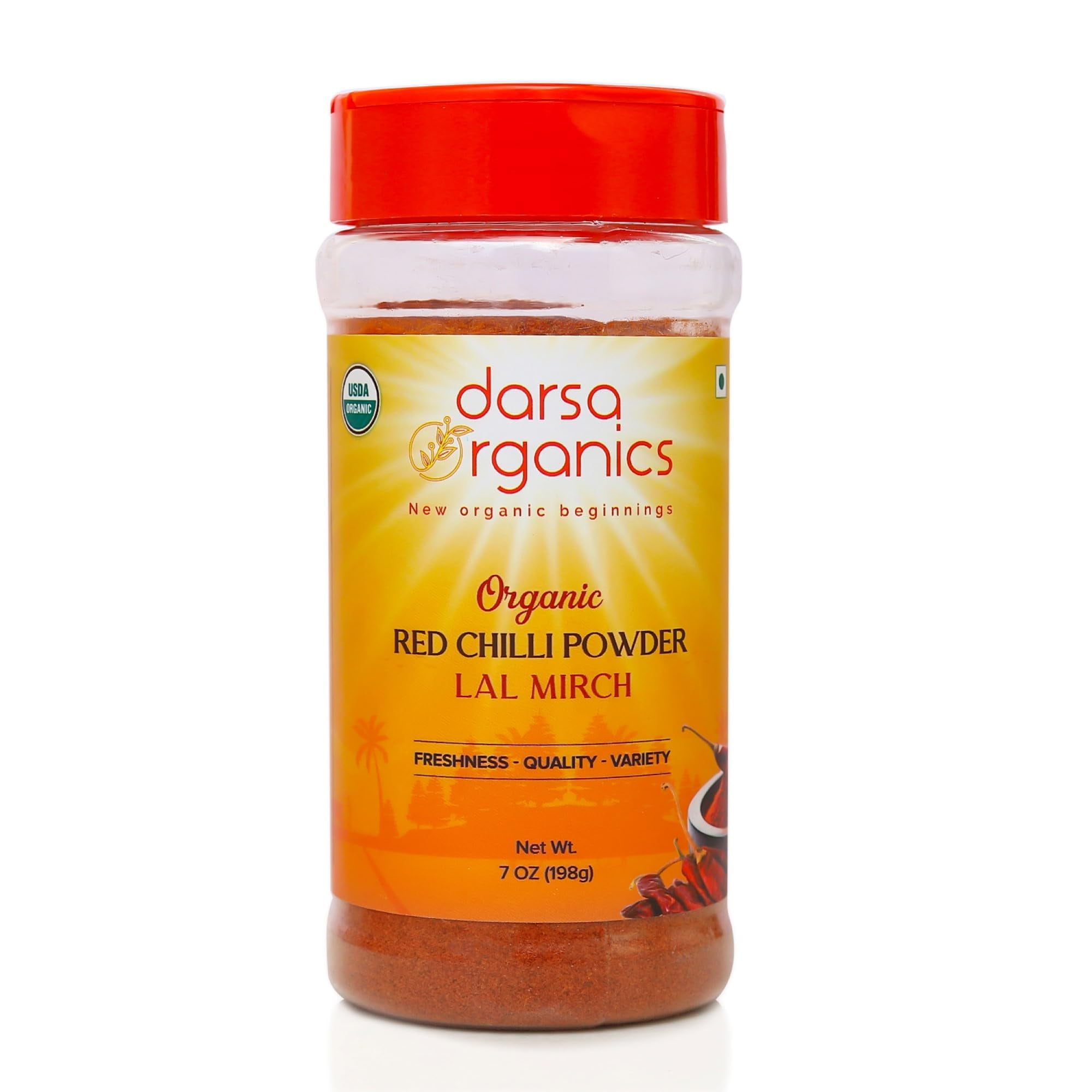 Darsa Organics Indian Red KEF28 Chili Powder 7 Certified Red Chili ...