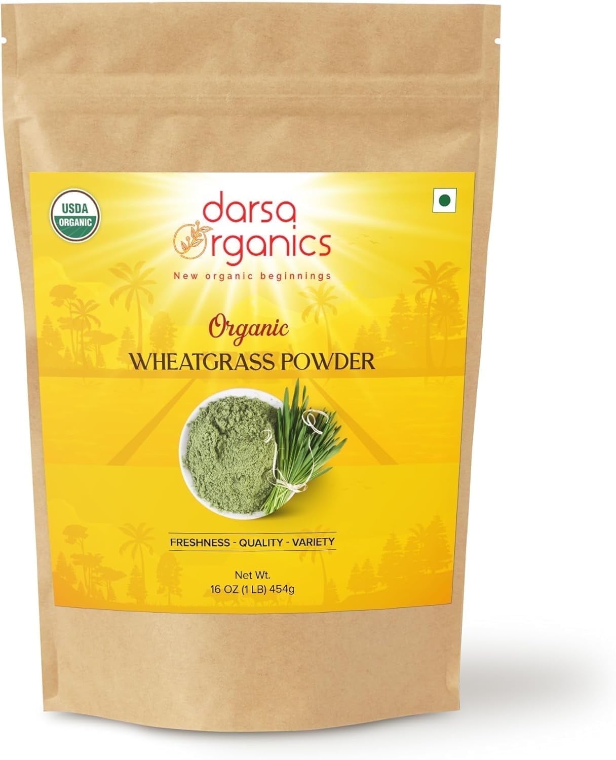 Darsa Organics Wheatgrass Powder 1 lb - Organic Wheat Grass from India ...