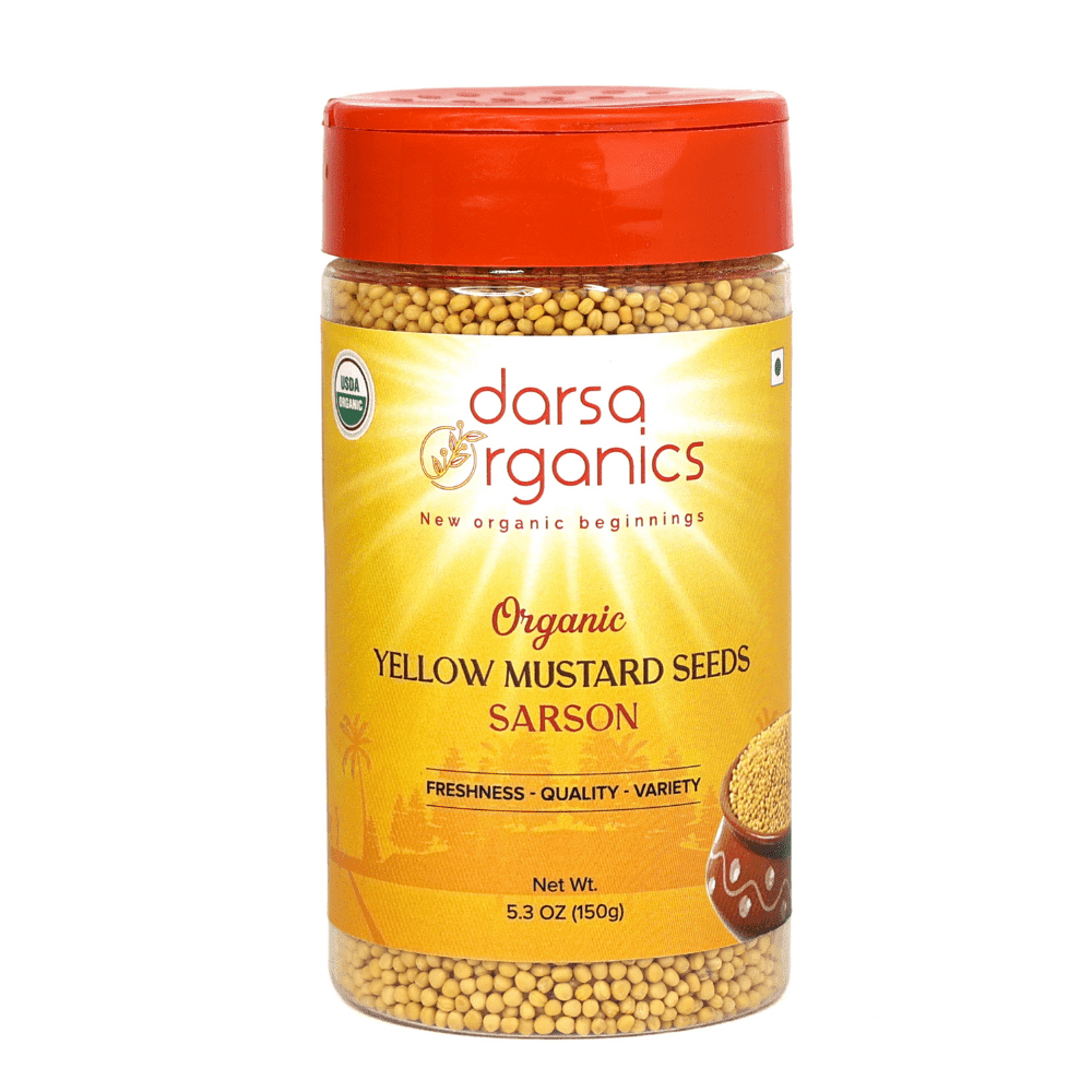 Darsa Organics Yellow Mustard Seeds, Organic Mustard (Rai) from India ...