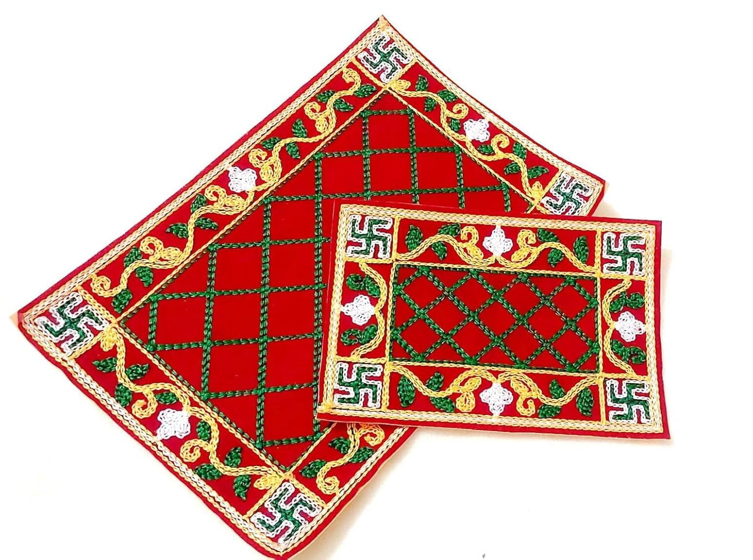 Darsh Collection Pooja AasanAsan for Puja and Mandir Puja Altar Cloth ...