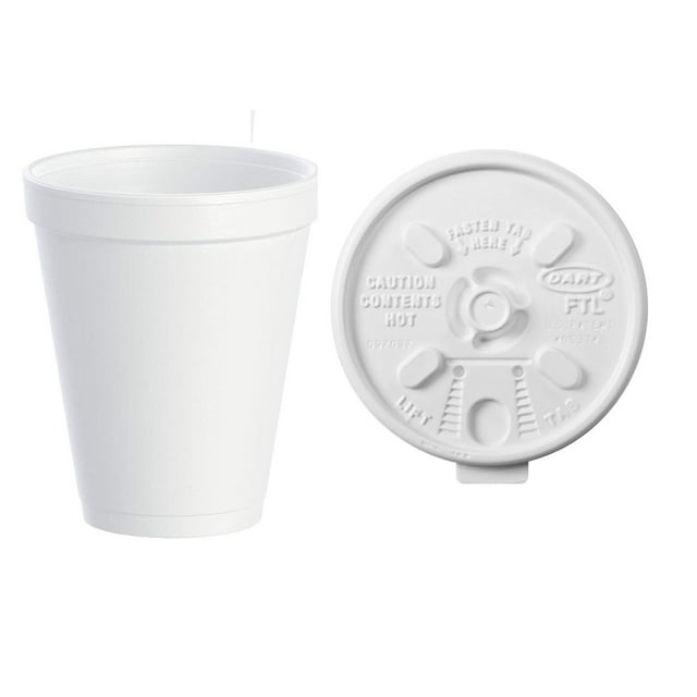 Dart 10J10 Insulated Styrofoam Disposable Hot To Go Cups with 10FTL ...