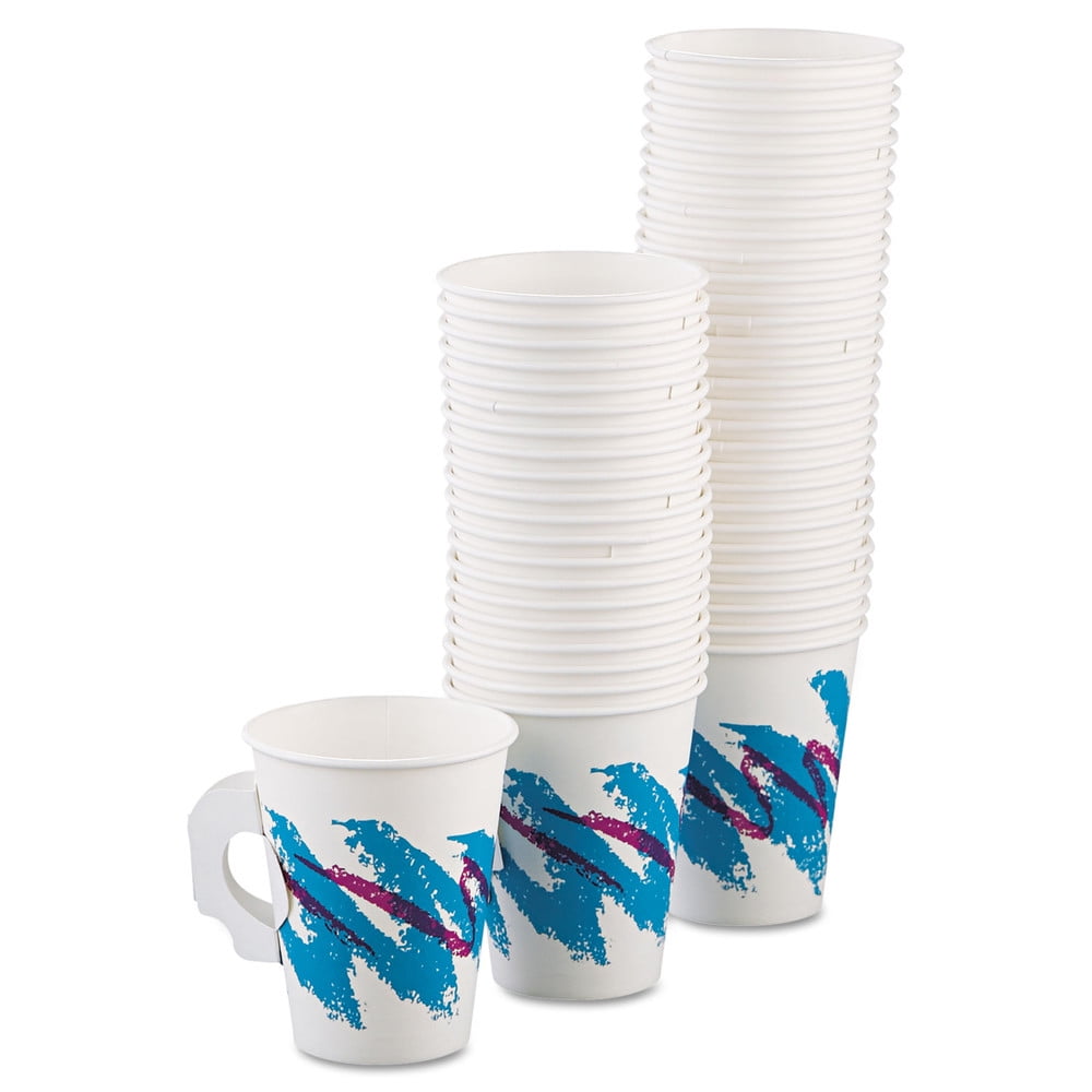 Dart 378HJZ-00055 Jazz Paper Hot Cups, Handles, 8oz, Polycoated (1000 ...