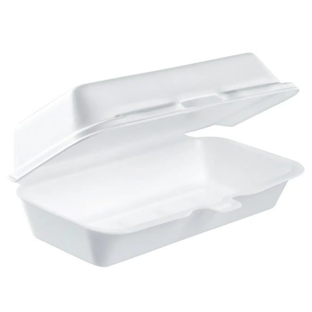 Dart 72Ht1 Foam Hot Dog Container with Hinged Lid for Take Out, 7.1" x ...