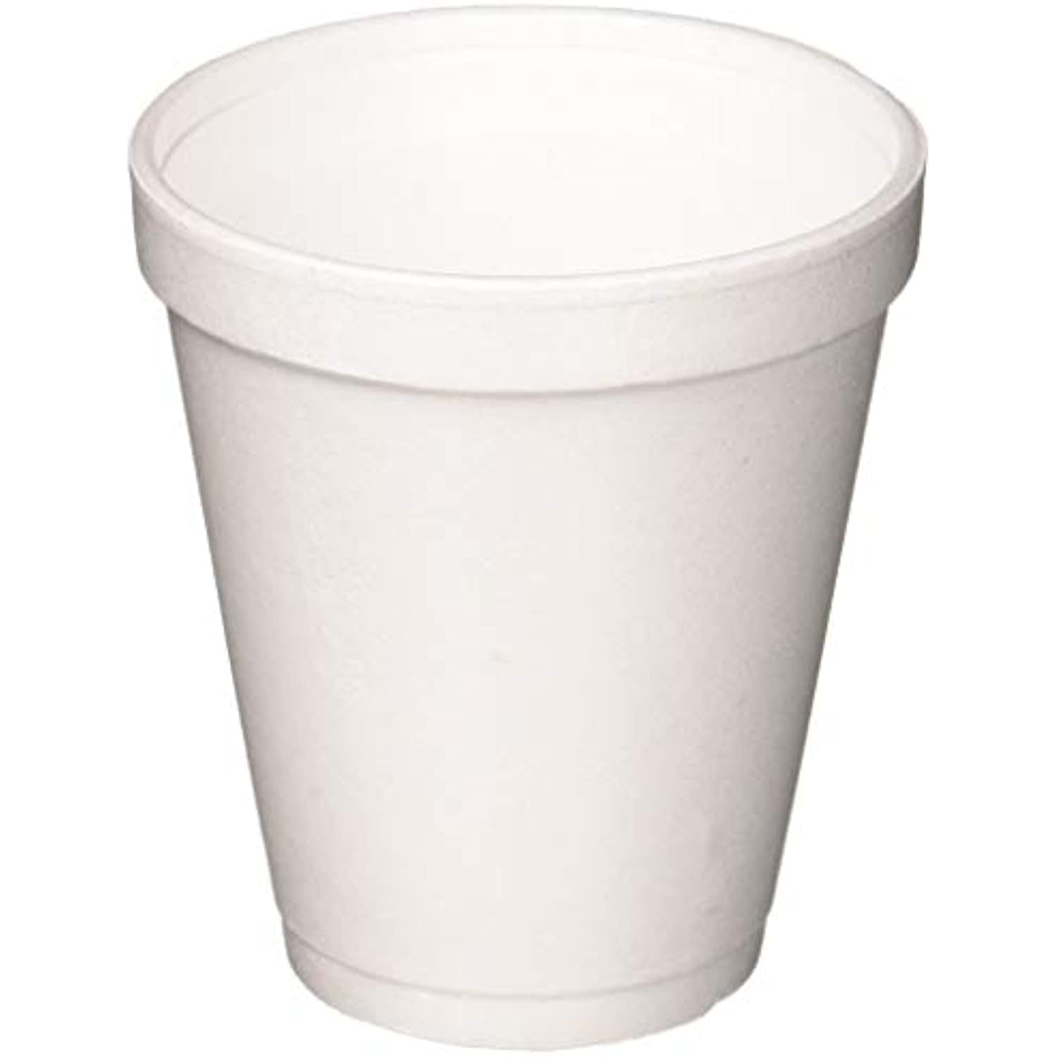 Dart Styrofoam Disposable Cups, 8 Ounce, Pack of 100, White, For Hot ...