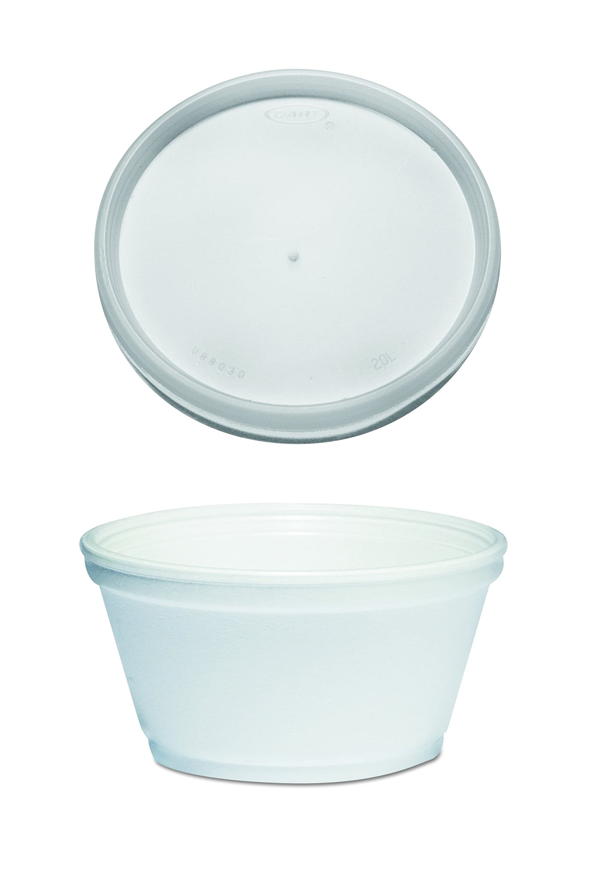 Dart 8SJ20 8 Ounce Foam Container with 20JL Vented Lid in White. For ...