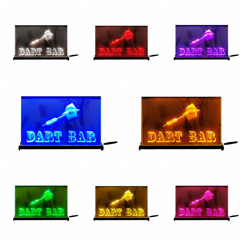 Dart Bar Club House Games Vintage LED Neon Sign-Posters,3DCarving,Wall ...