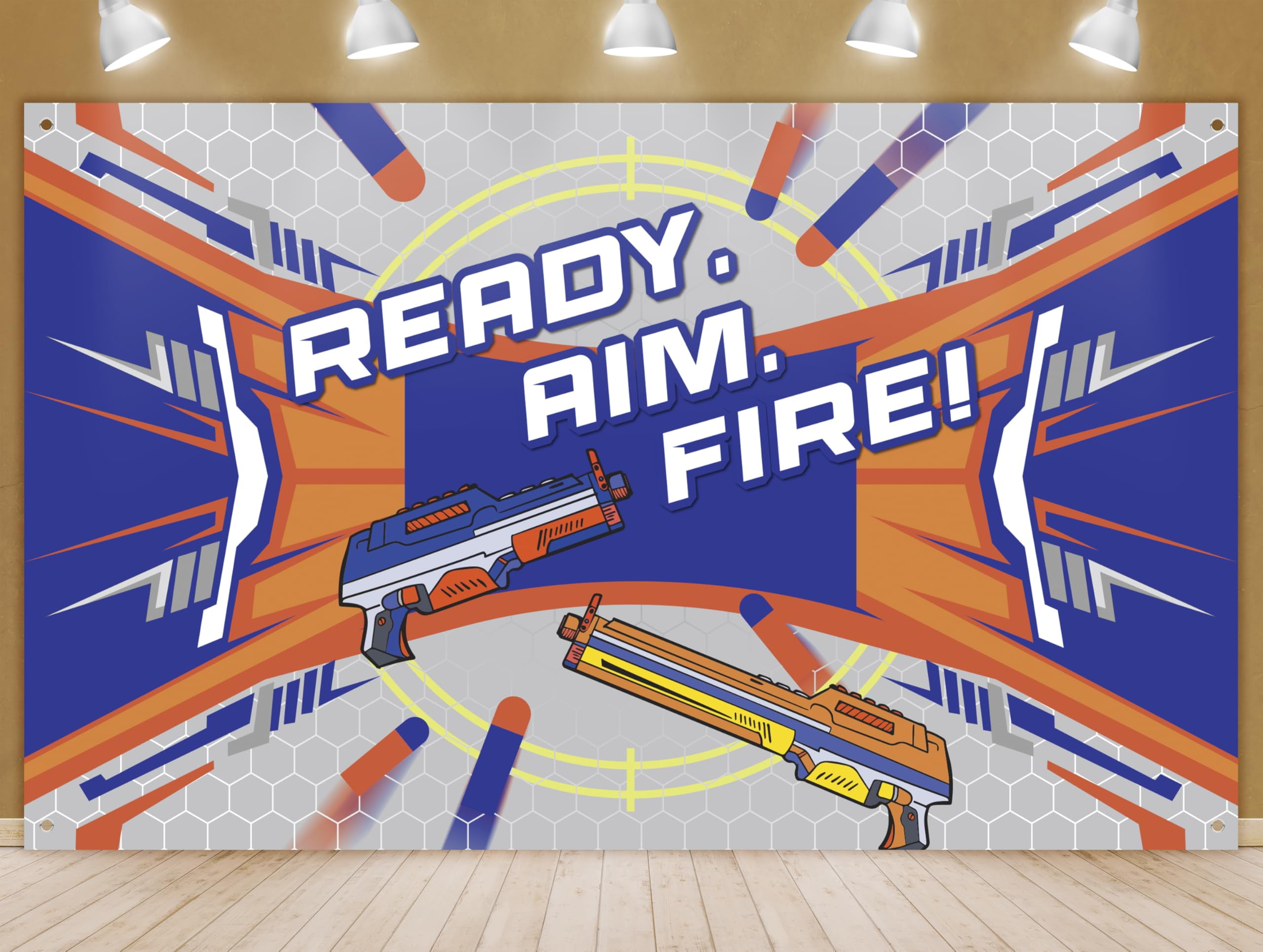 Dart Battle Backdrop - Perfect for Dart Battle Birthday Party - Dart ...