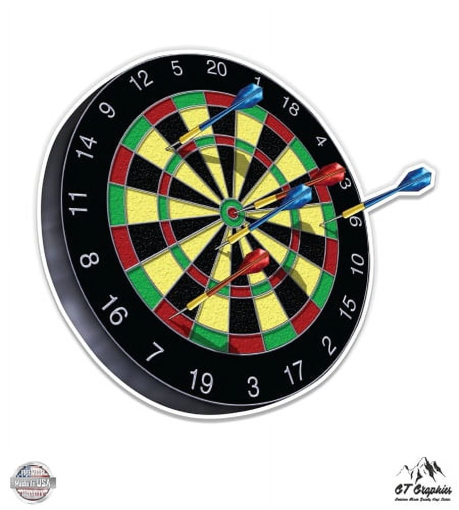 Dart Board - 12" Vinyl Sticker Waterproof Decal - Walmart.com
