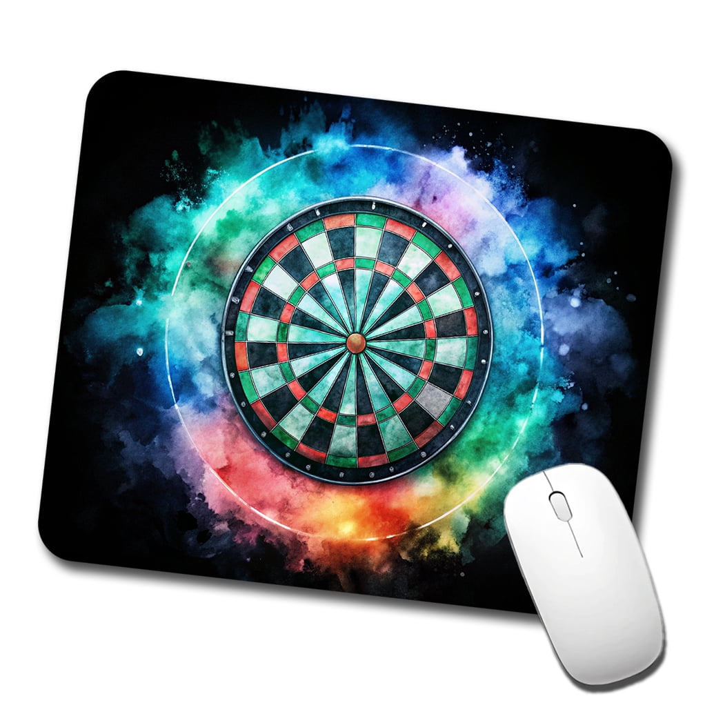 Dart Board Black Watercolor Mouse Pad Low Profile Gaming Mat - Walmart.com